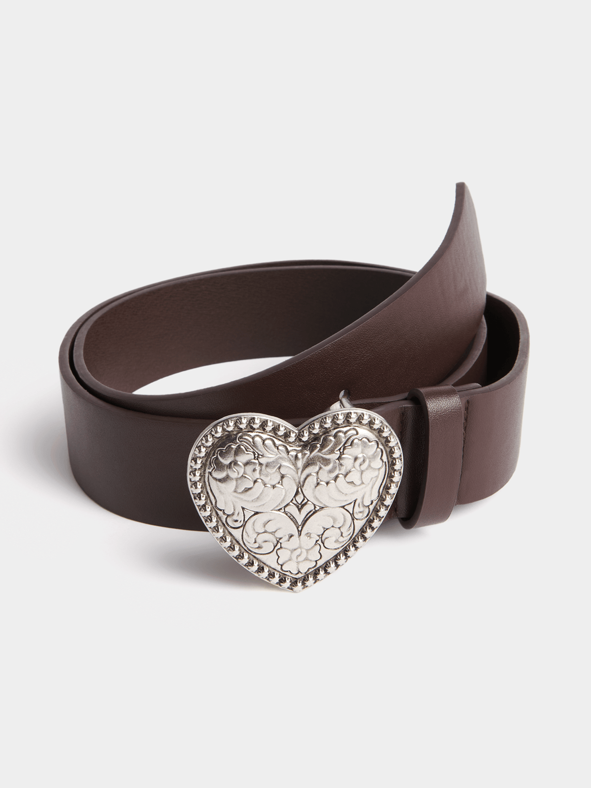 The FIX Women's Brown Heart Buckle Belt | Bash