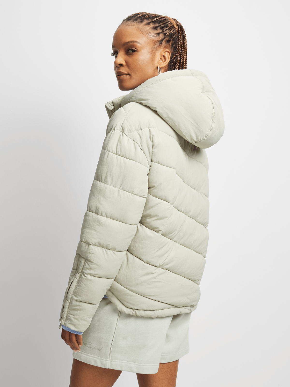 TS Womens Hooded Fatigue Puffer Jacket | Bash