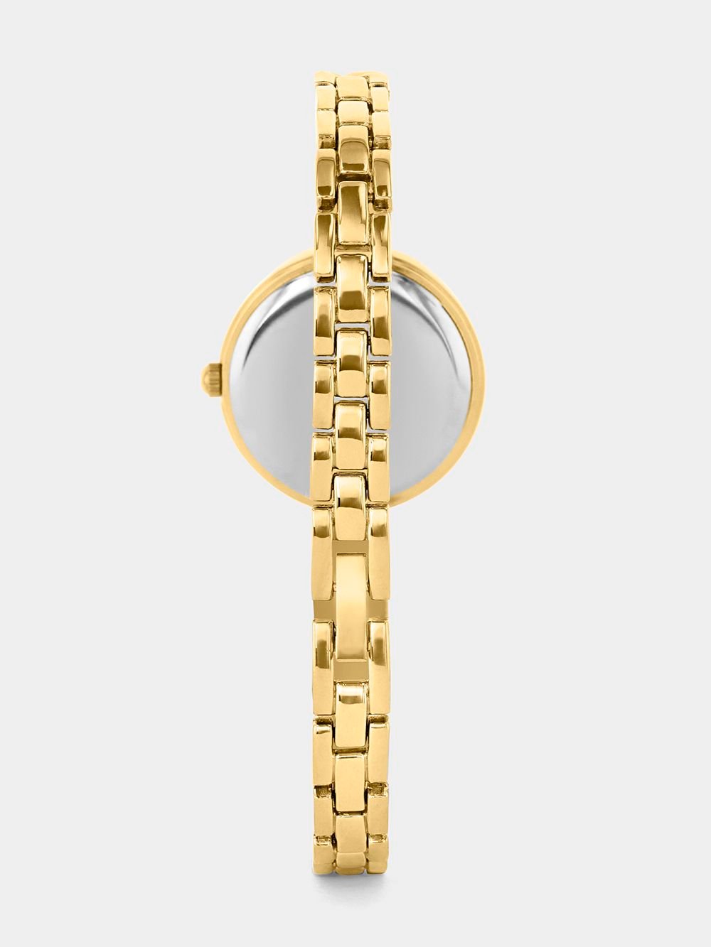 Tempo Women’s Gold Plated Silver Dial Bangle Watch | Bash