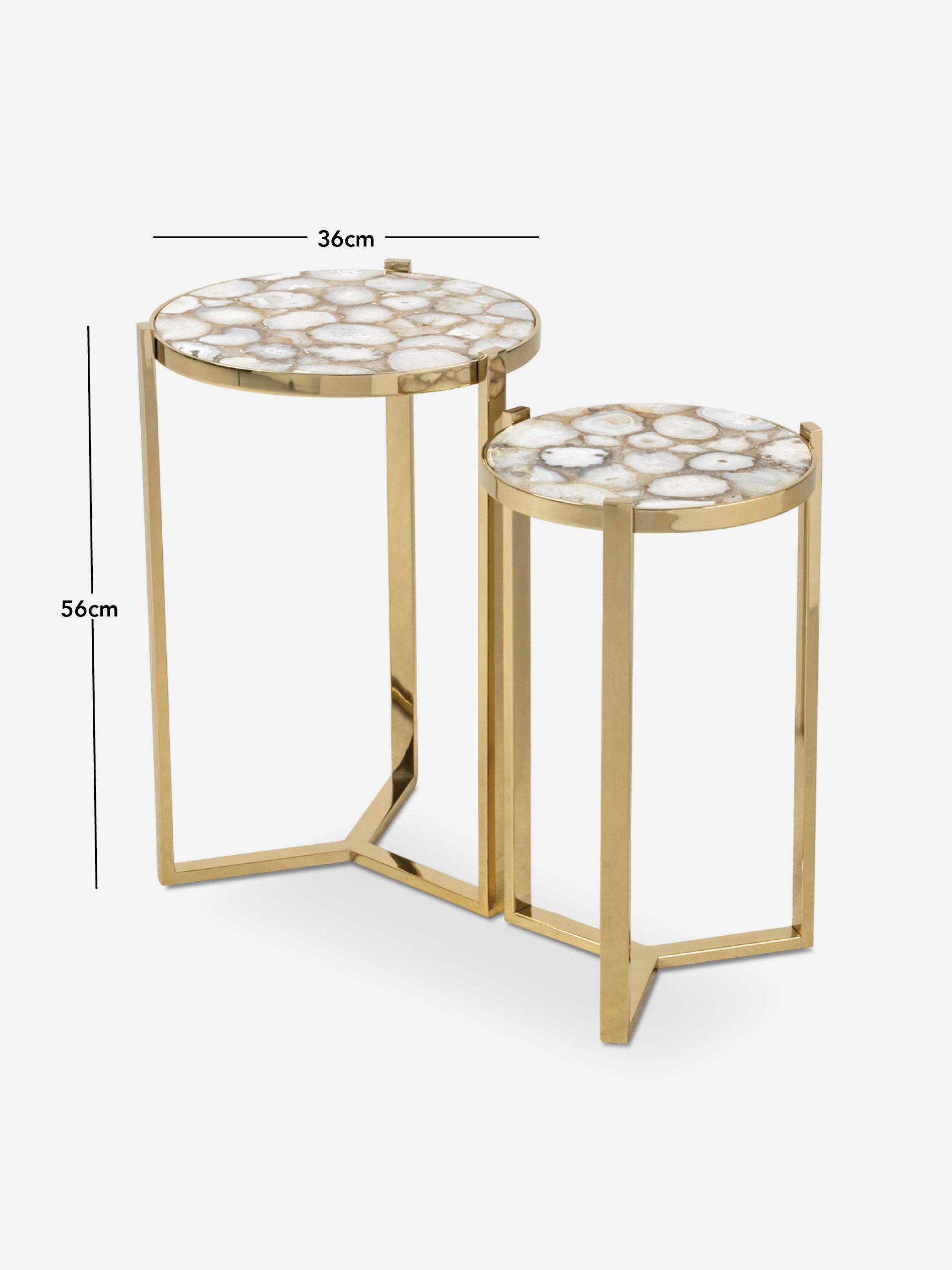 Lily Side Table Set2 Agate | Bash