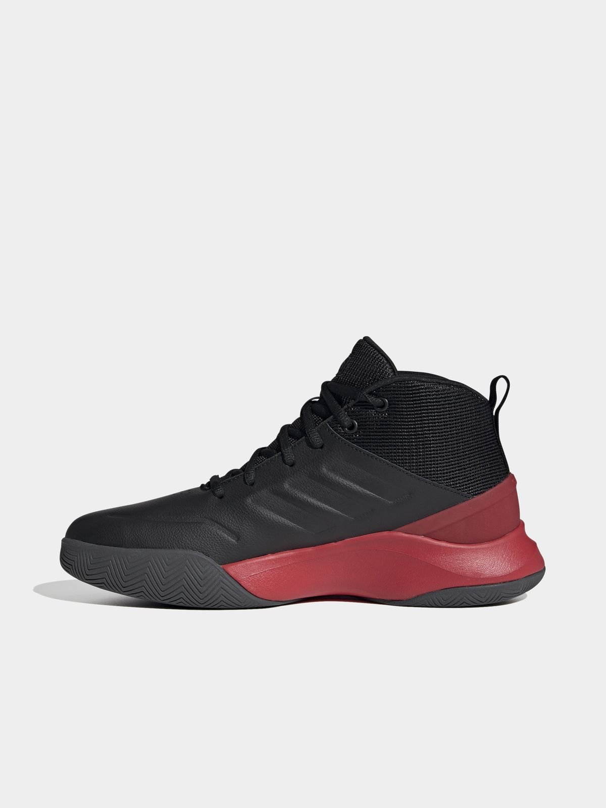 Mens adidas Ownthegame Black/Red Sneaker - Bash.com