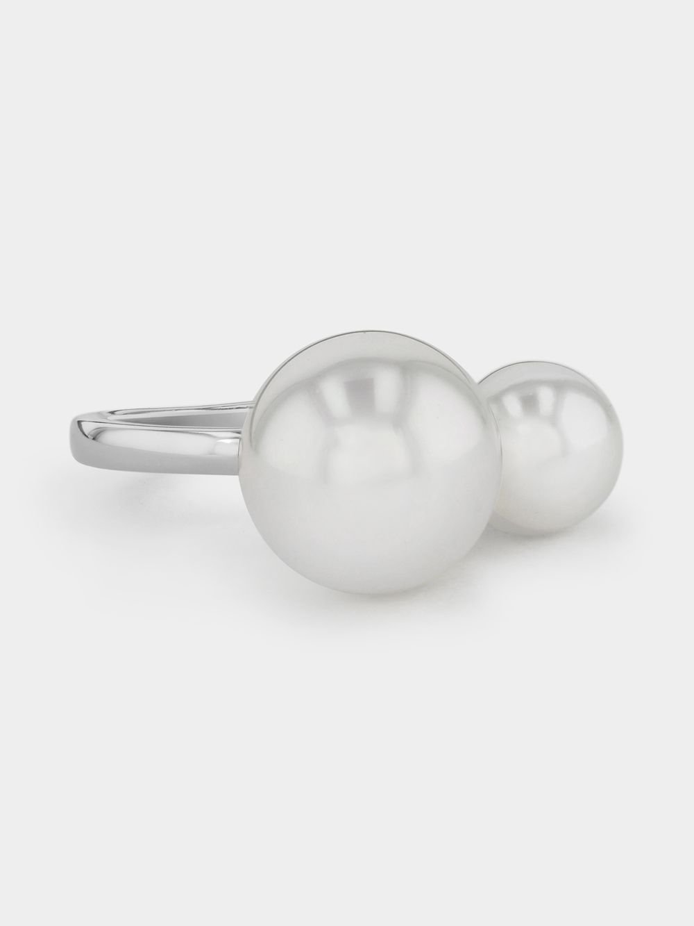 Sterling Silver Shell Pearl Women’s Duo Wrap Ring | Bash