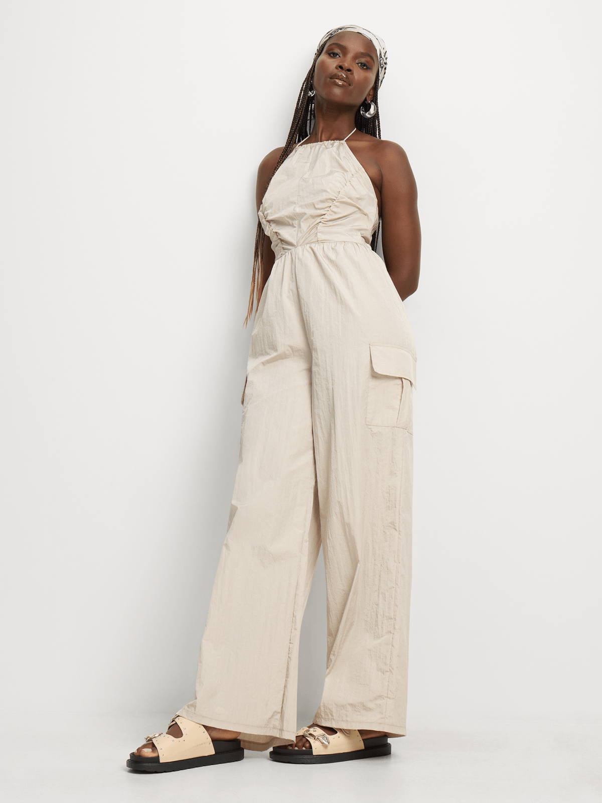 The FIX Women's Stone Utility Halterneck Jumpsuit | Bash