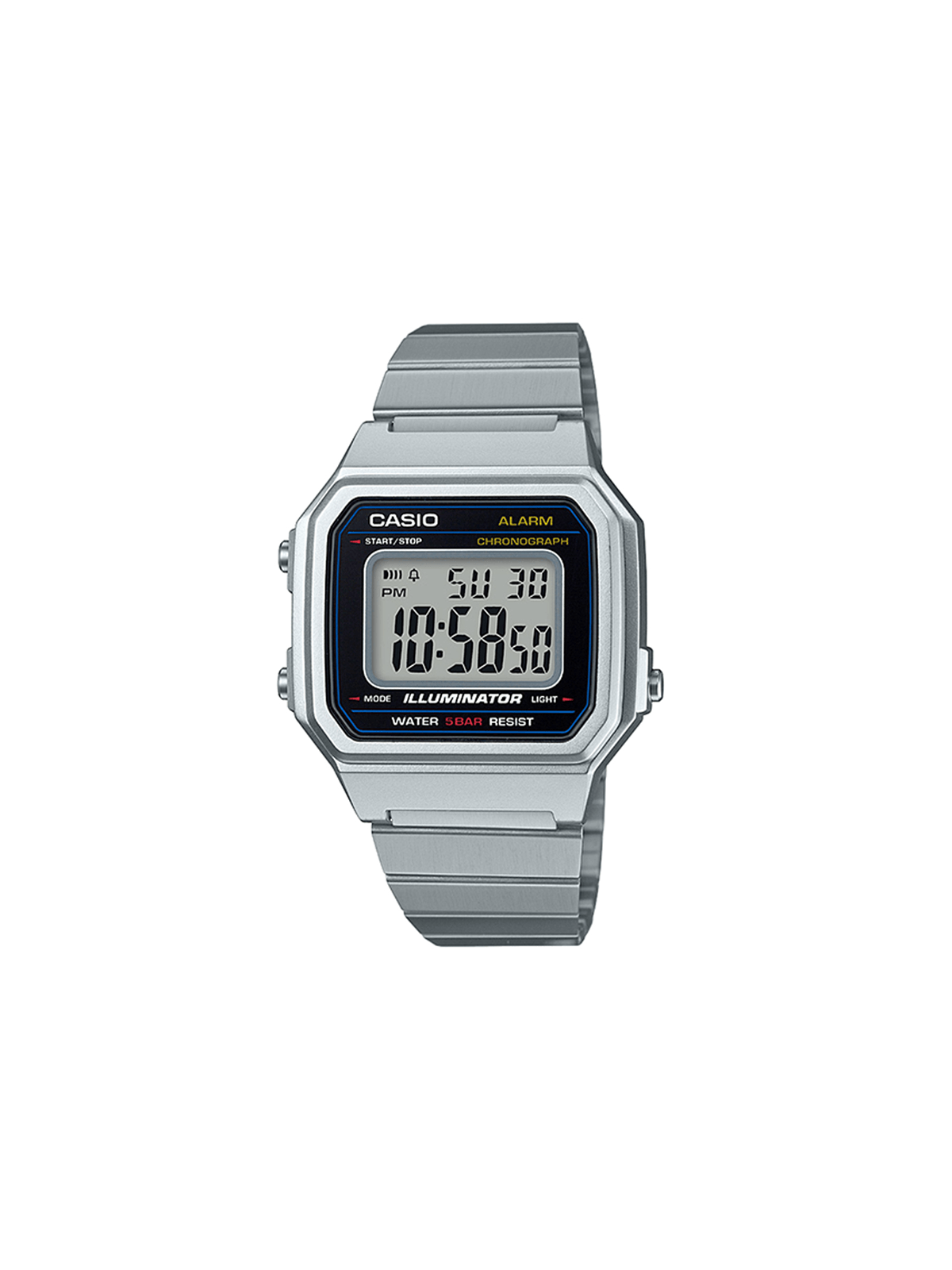 Casio Retro Limited Edition Digital Silver Stainless Steel Watch | Bash