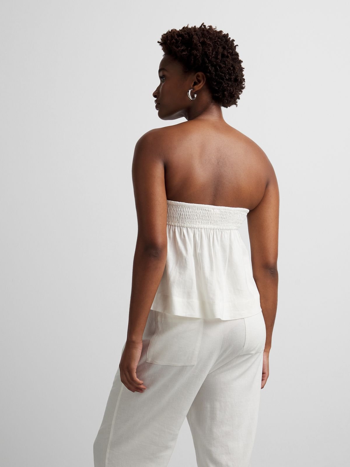 Women's Canvas Co-ord Linen Blend Top | Bash