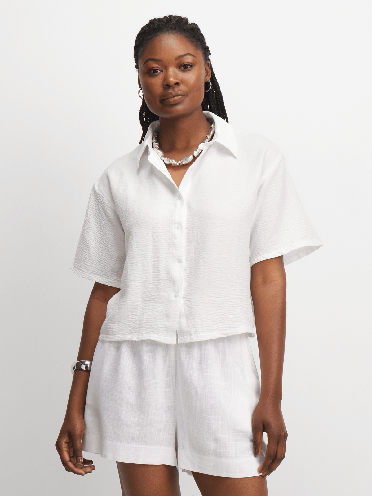 Exact Women's White Boxy Shirt | Bash