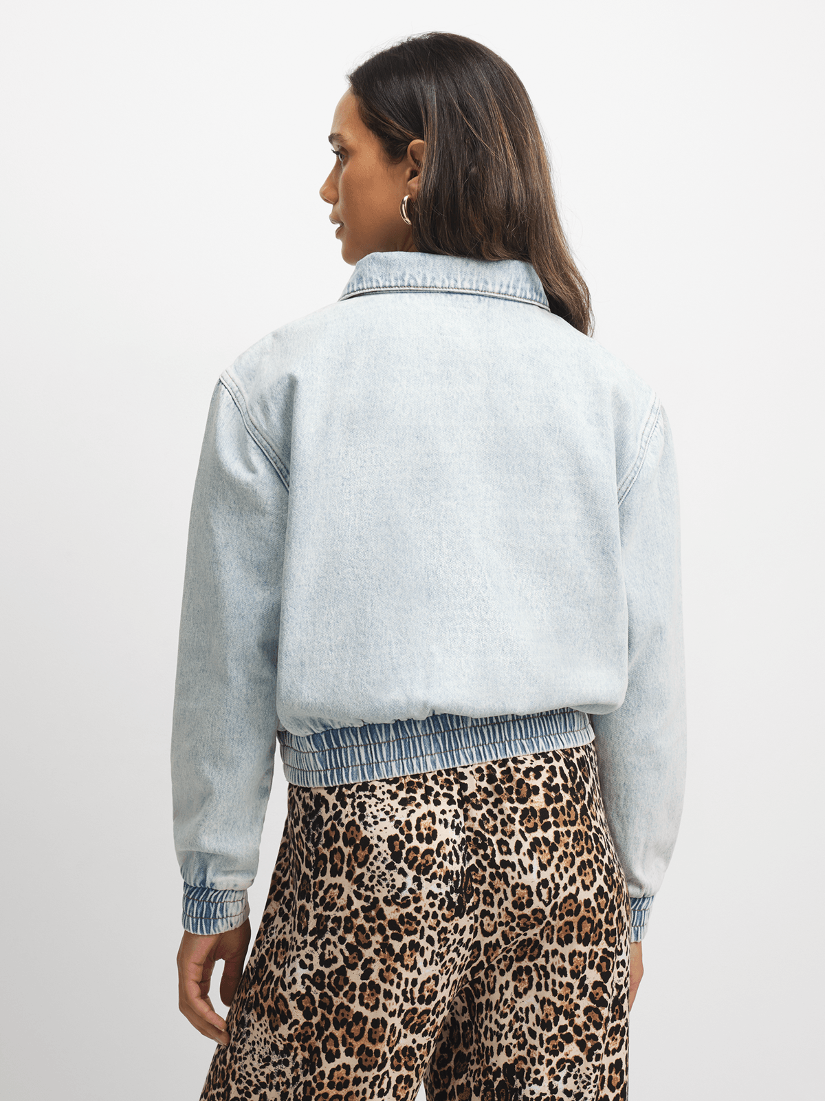 Exact Women's Light Wash Denim Bomber Jacket | Bash