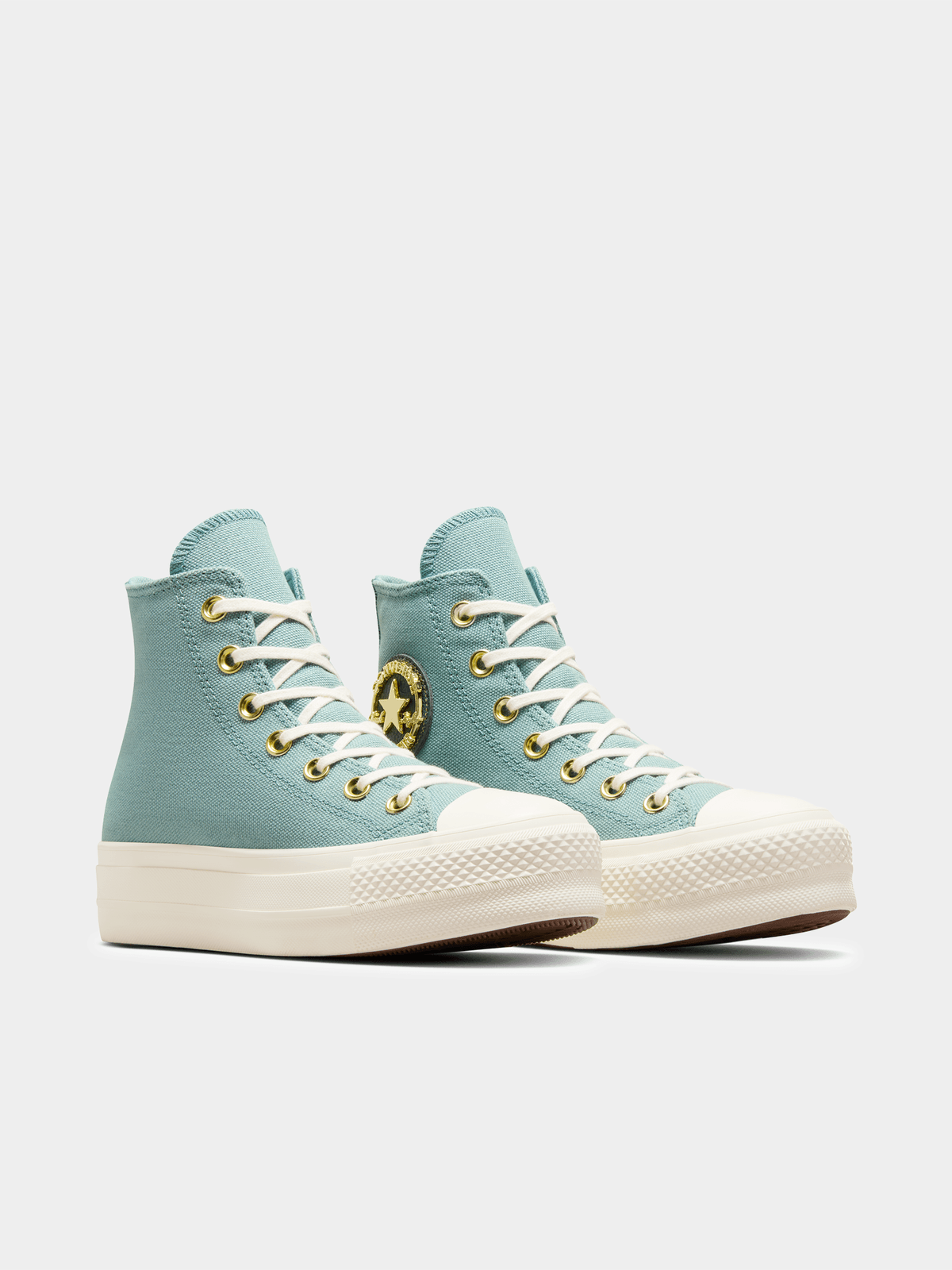 Converse Women's CTAS Lift Platform Aqua/White Sneaker | Bash