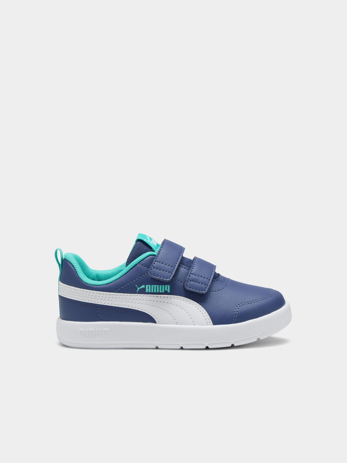 Kids Puma Courtflex V3 Navy/White Sneaker | Bash