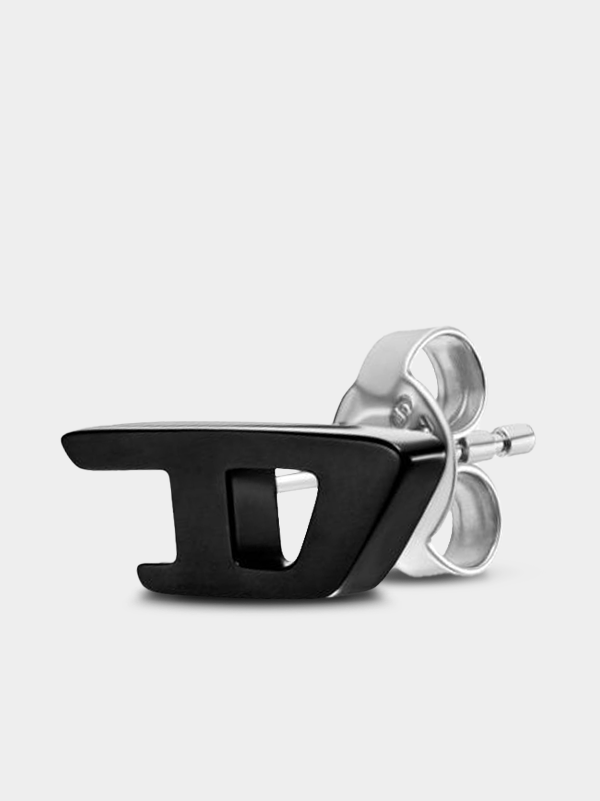 Diesel Black Stainless Steel Stud Earring | Bash