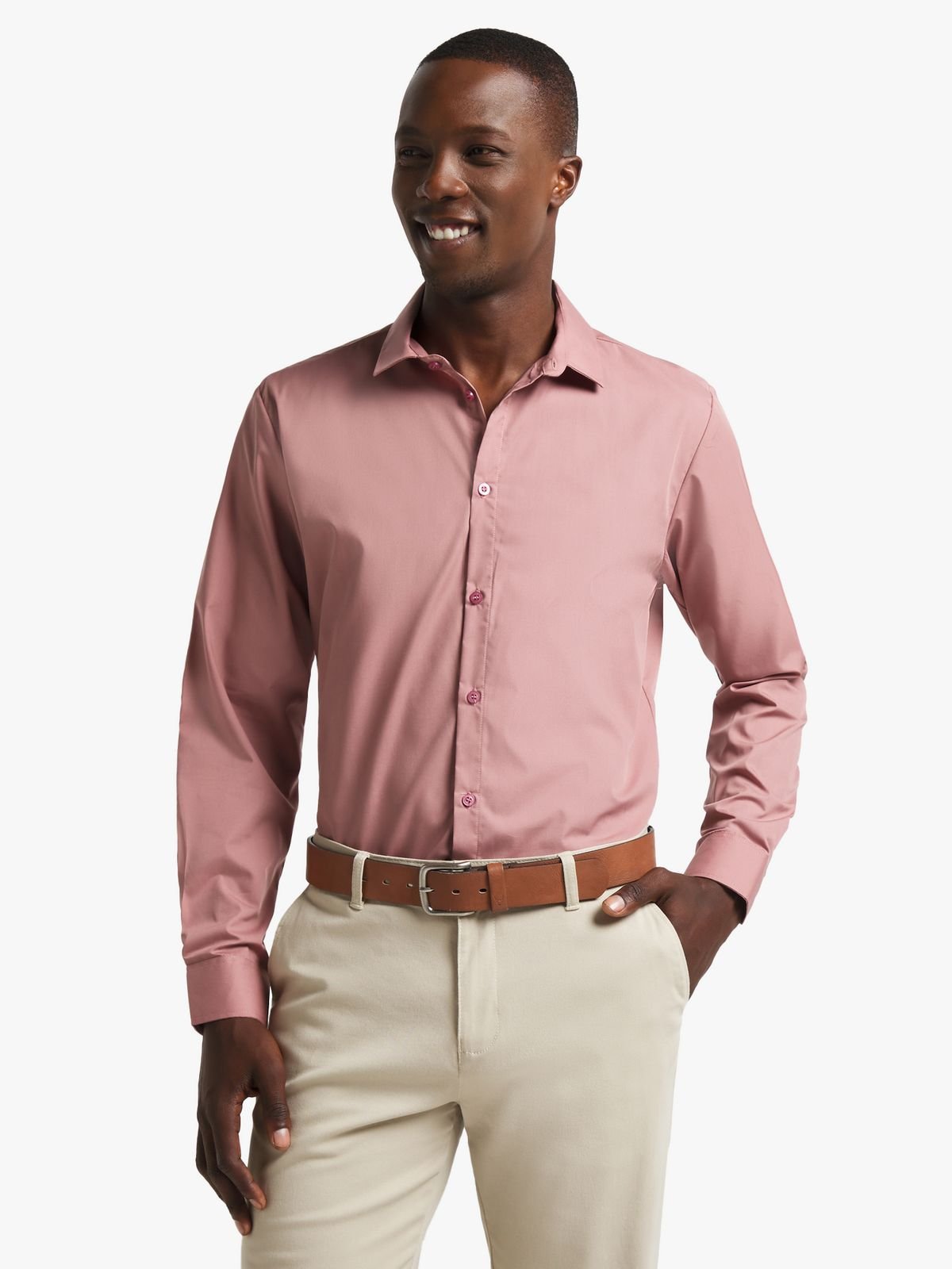 Jet Men's Shirt Tailored Poplin Pink Formal Top | Bash