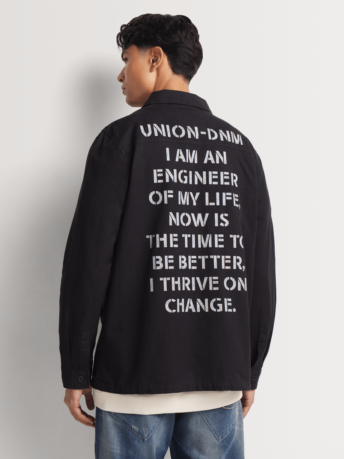 Union-DNM Men's Washed Black Shirt | Bash