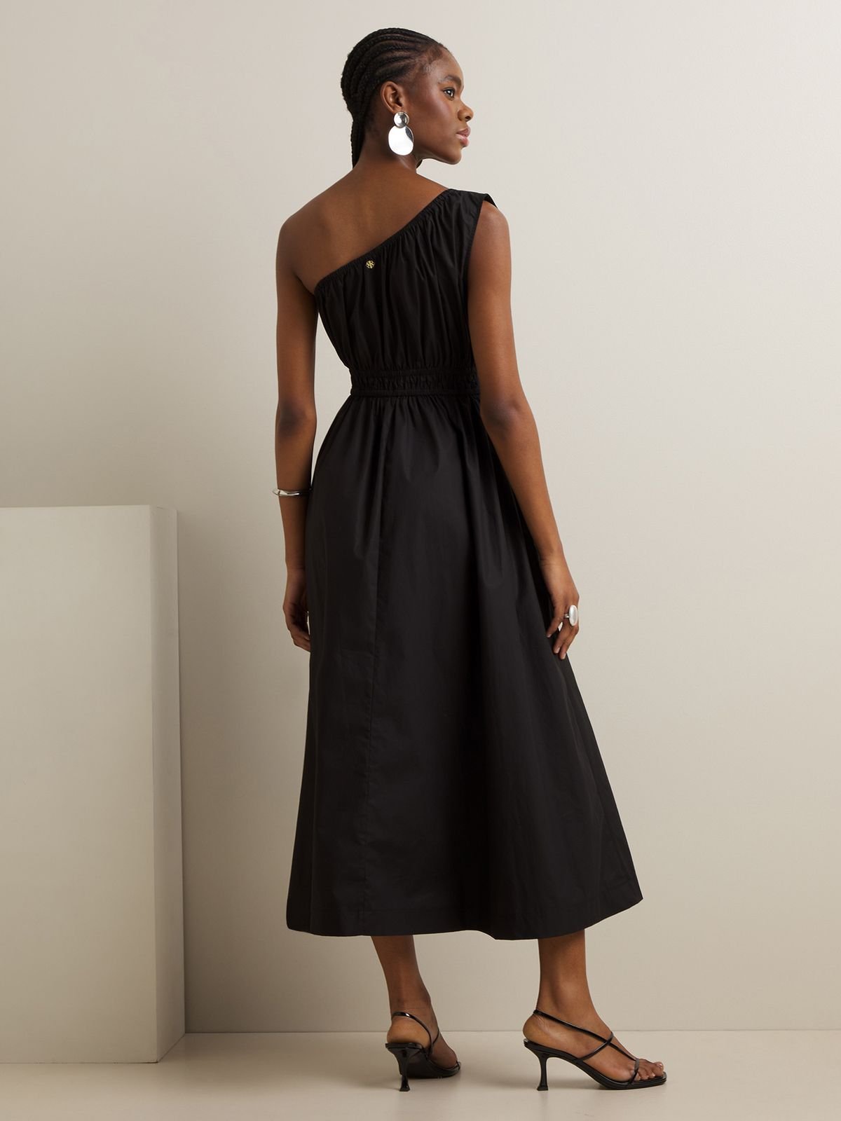 Women's Iconography One shoulder Cotton Fit & Flare Dress | Bash