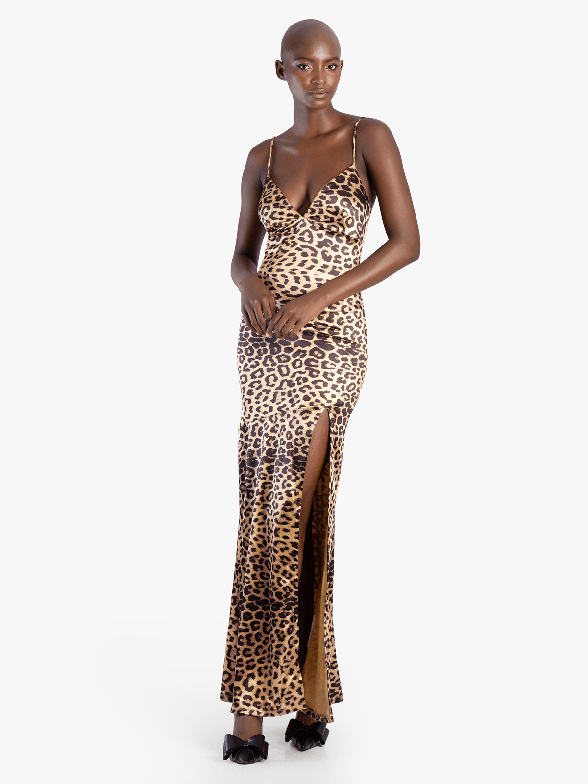 Women's Sissy Boy Brown V-Neck With A Bias Cutline Dress | Bash