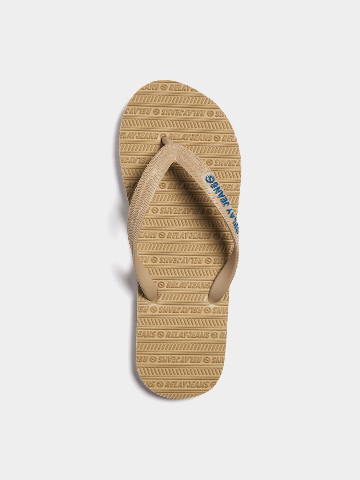 Relay Jeans Men's Rubber Natural/Blue Flip Flops | Bash