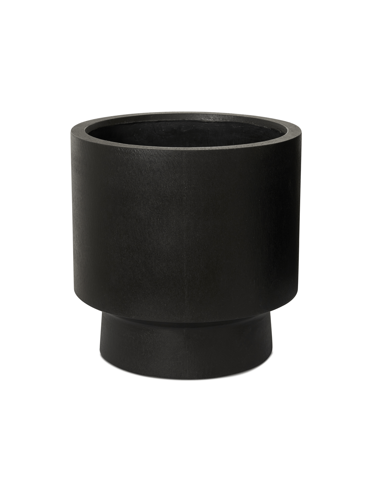 planter ficonstone footed black 55cm | Bash