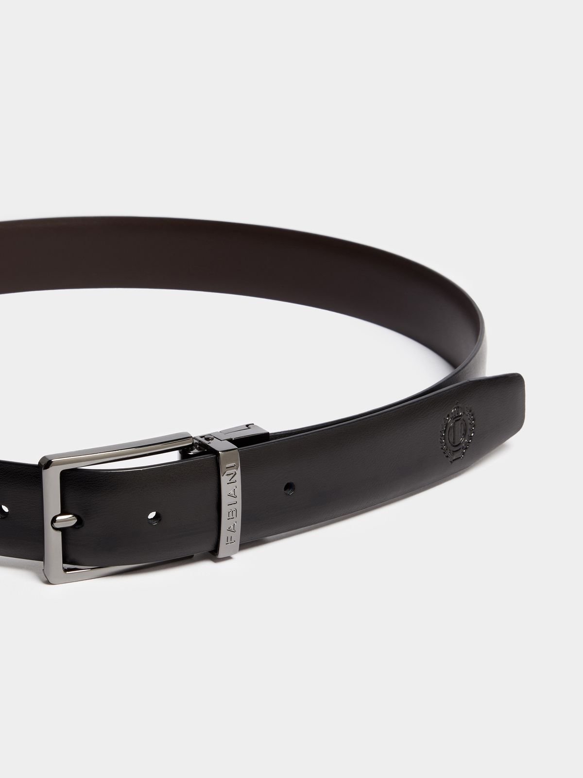 Fabiani Men's Smart Reversible Black/Brown Belt - Bash.com