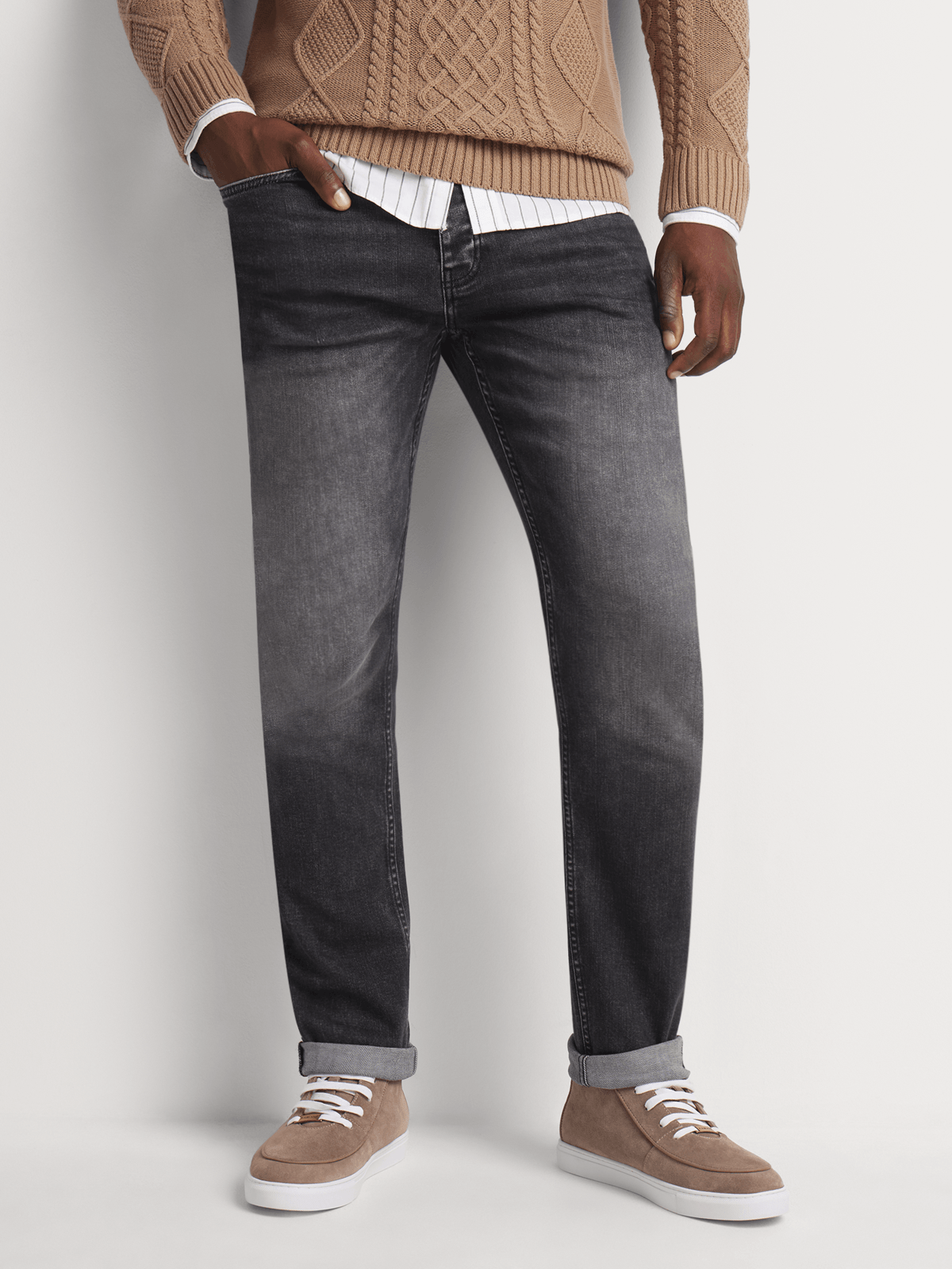Fabiani Men's Dark Grey Denim Jean | Bash