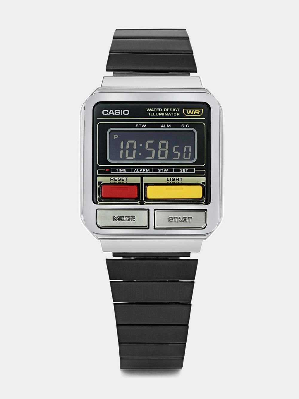 Casio Gunmetal Plated Stainless Steel Digital Bracelet Watch | Bash