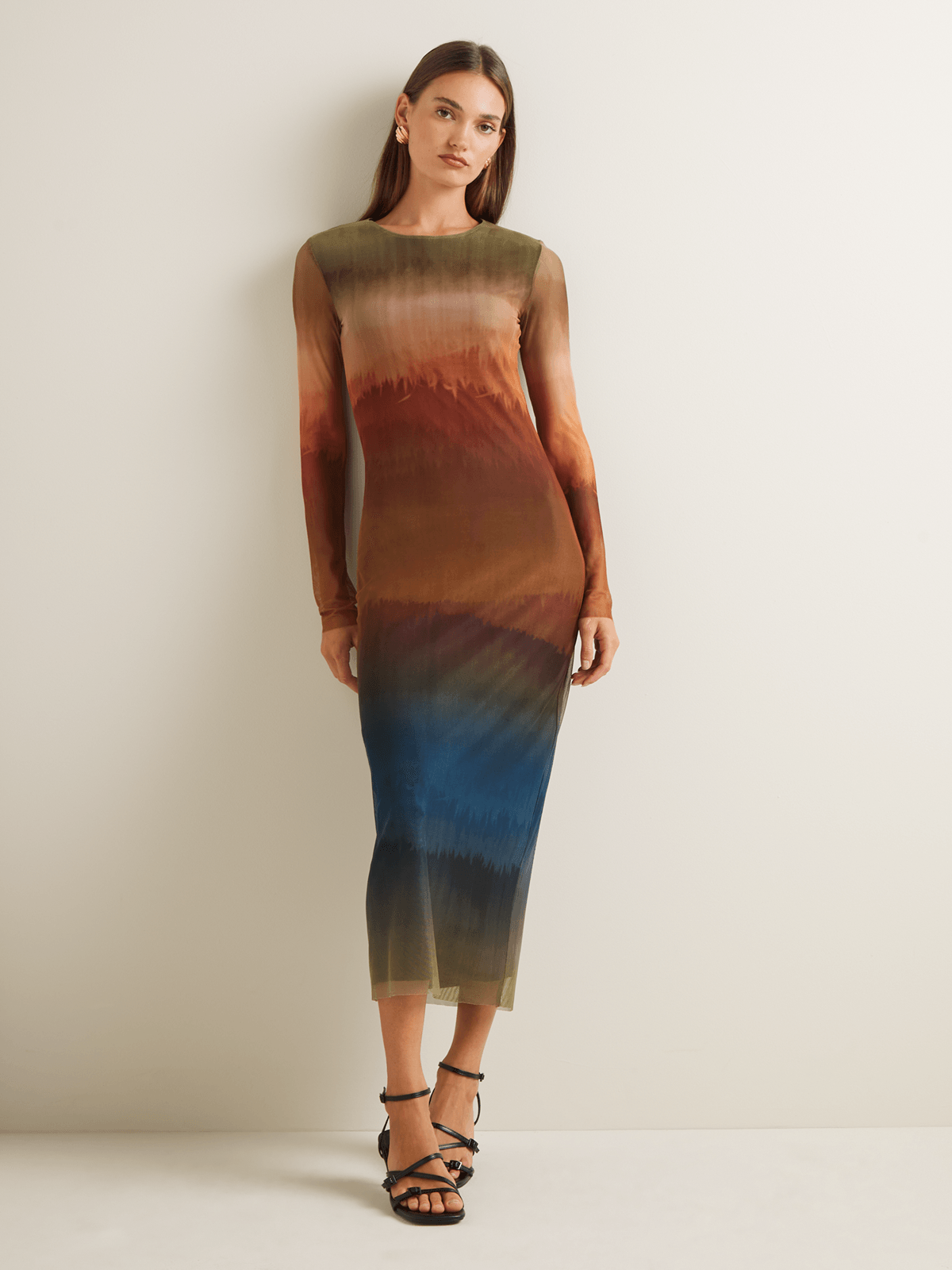 Women's Iconography Long Sleeve Mesh Midi | Bash