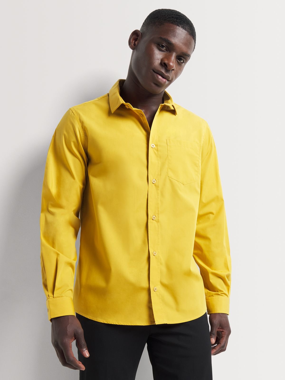 Markham Men's Regular Bright Mustard Shirt | Bash