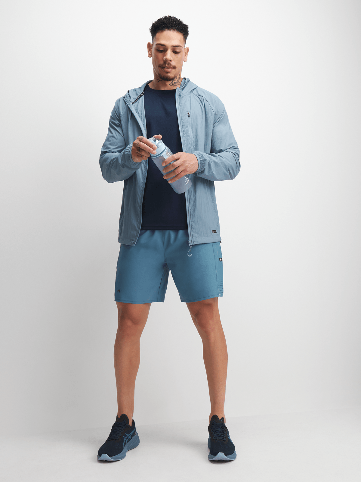 TS Mens Laser Cut Airforce Blue Training Short | Bash