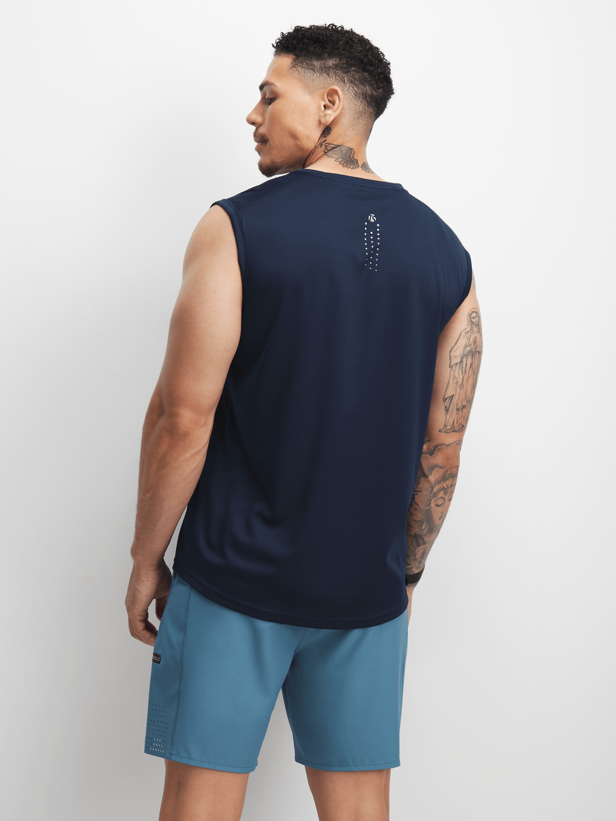 TS Mens Laser Cut Airforce Blue Training Short | Bash