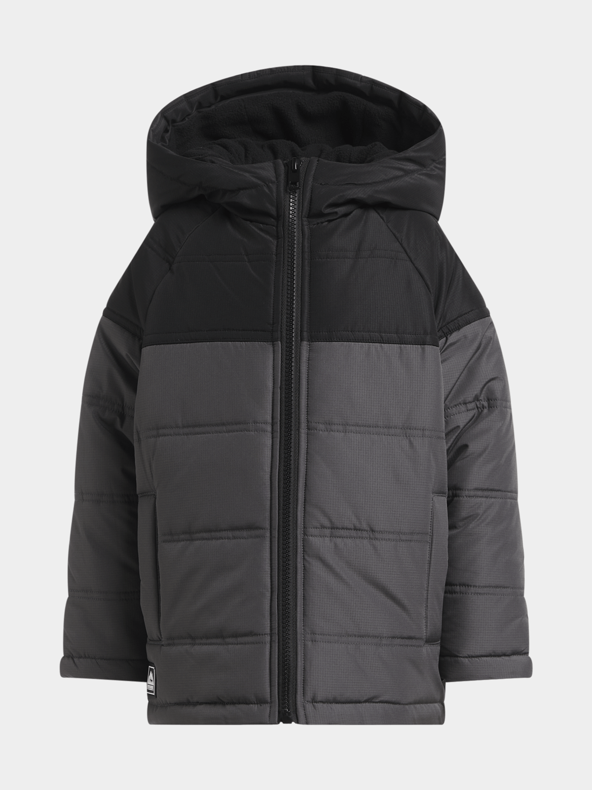 Exact Younger Boy's Black & Grey Long Puffer Jacket | Bash