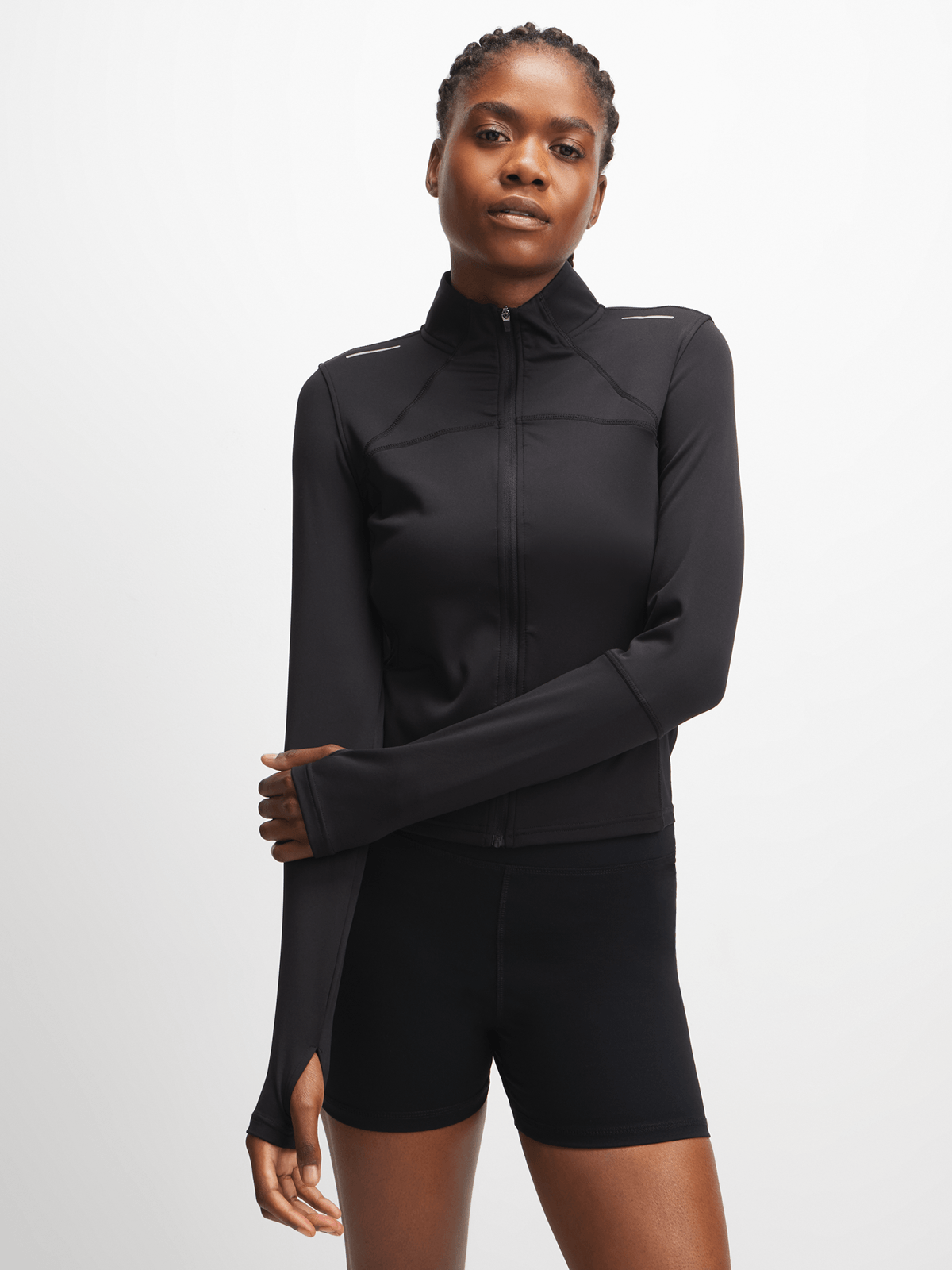 TS Womens Performance Black Zip Through Top | Bash