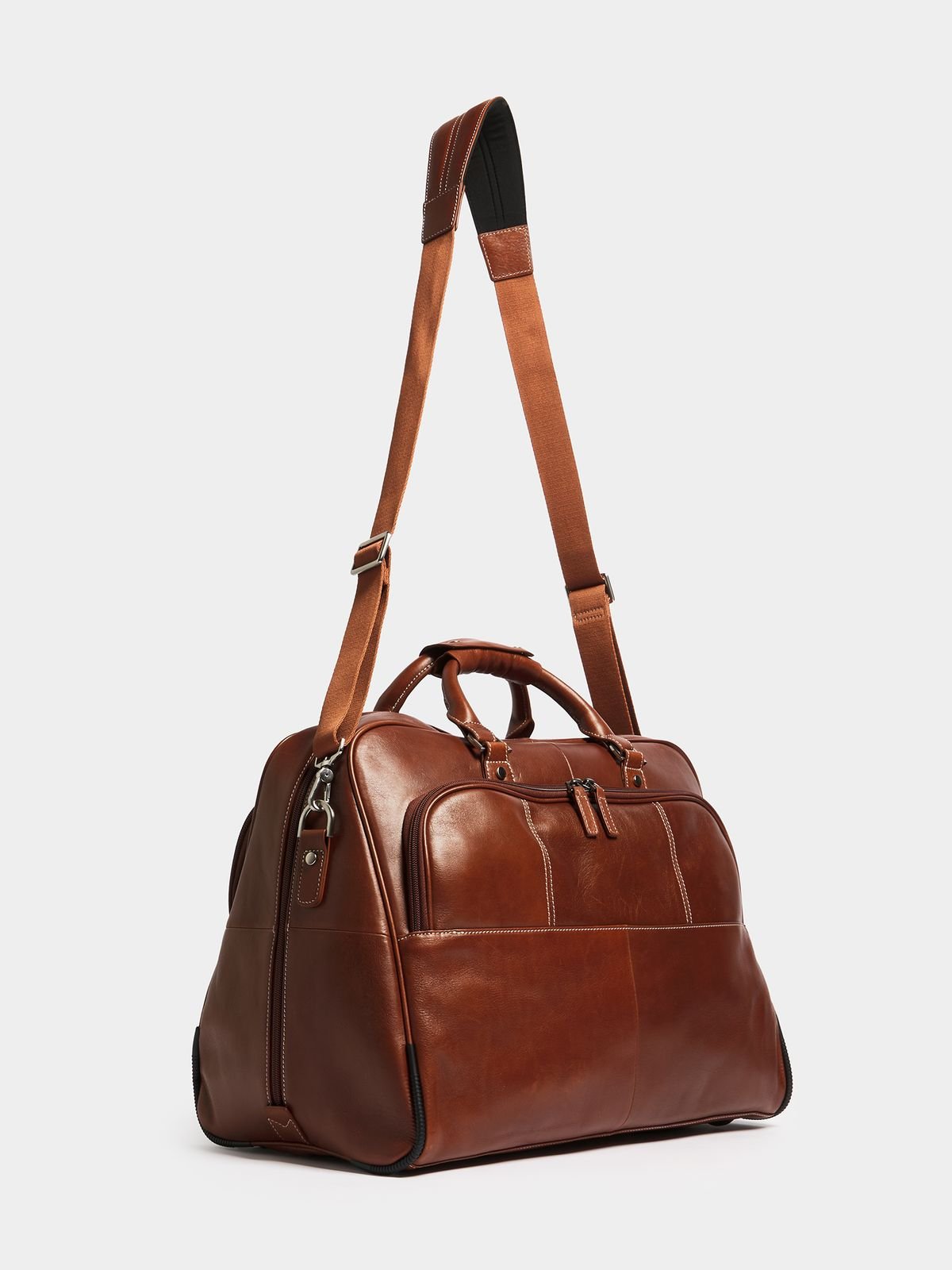 Fabiani Men's Tan Leather Weekender Bag | Bash