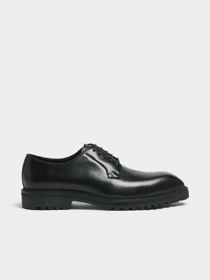 Fabiani Men's Black Classic Leather Derby - Bash.com