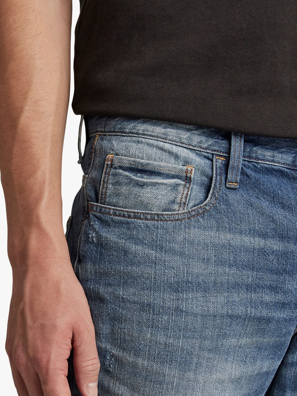 G-Star Men's 3301 Denim Medium Blue Shorts | Bash