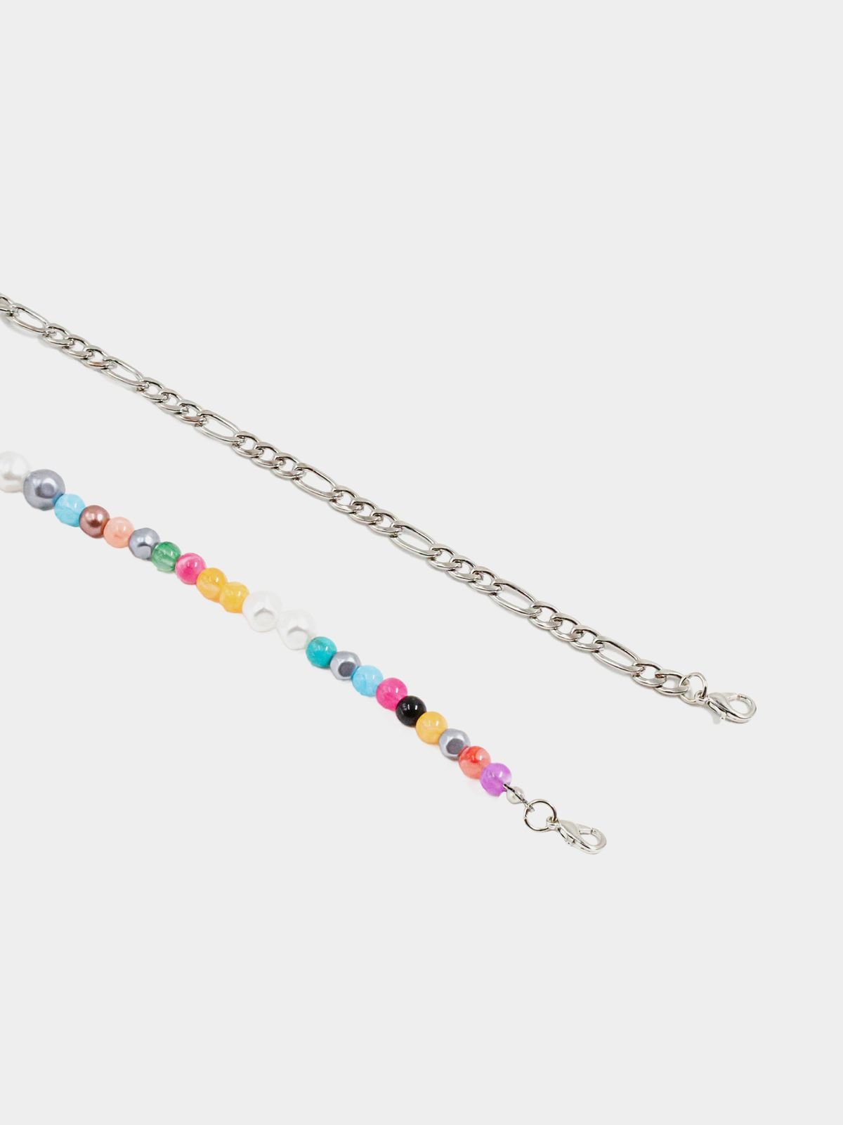 Men's Markham Multi Bead and Pearl Cross Multicolour Necklace Set | Bash