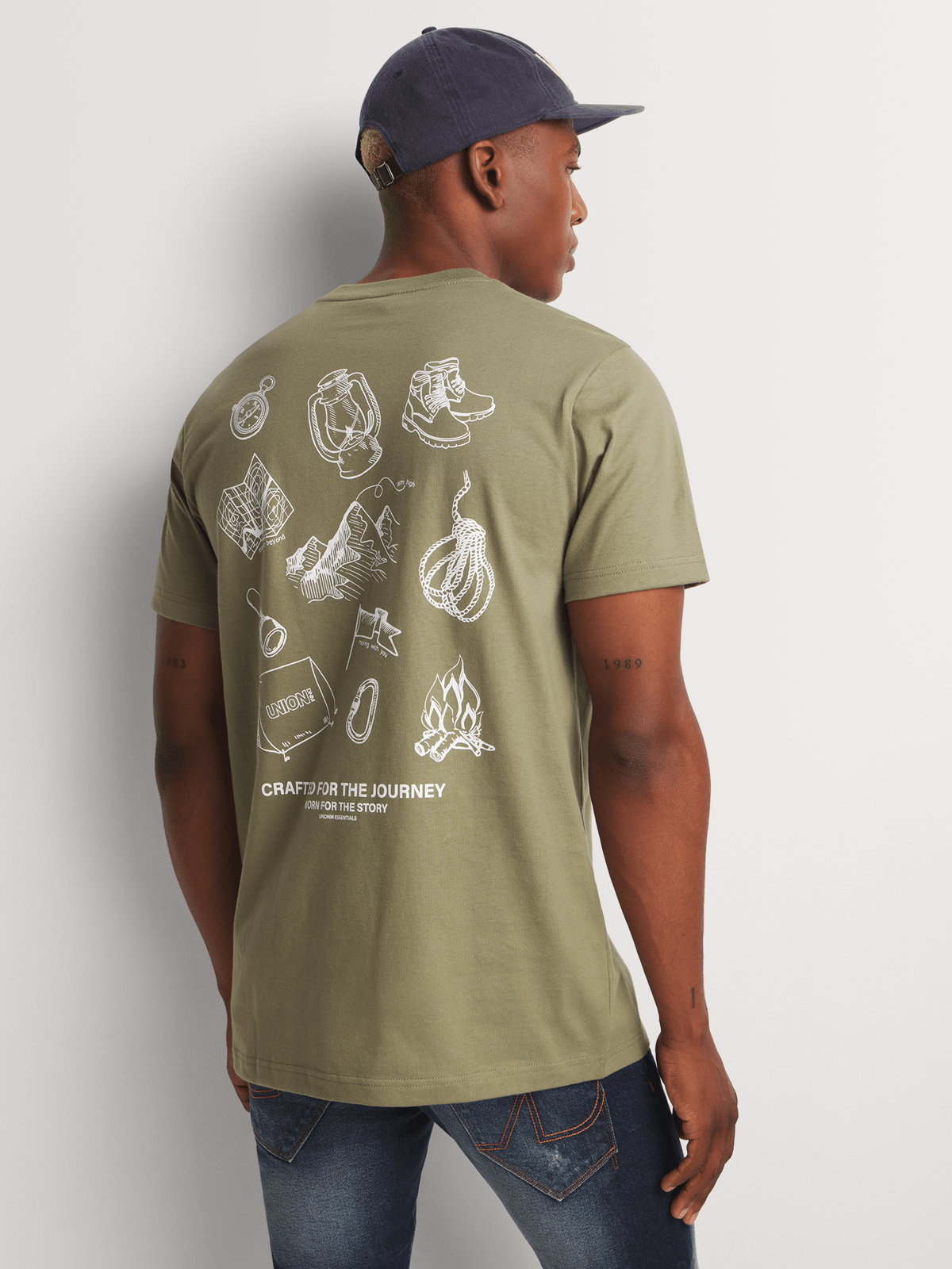 Union-DNM Men's Crafted Green T-Shirt | Bash