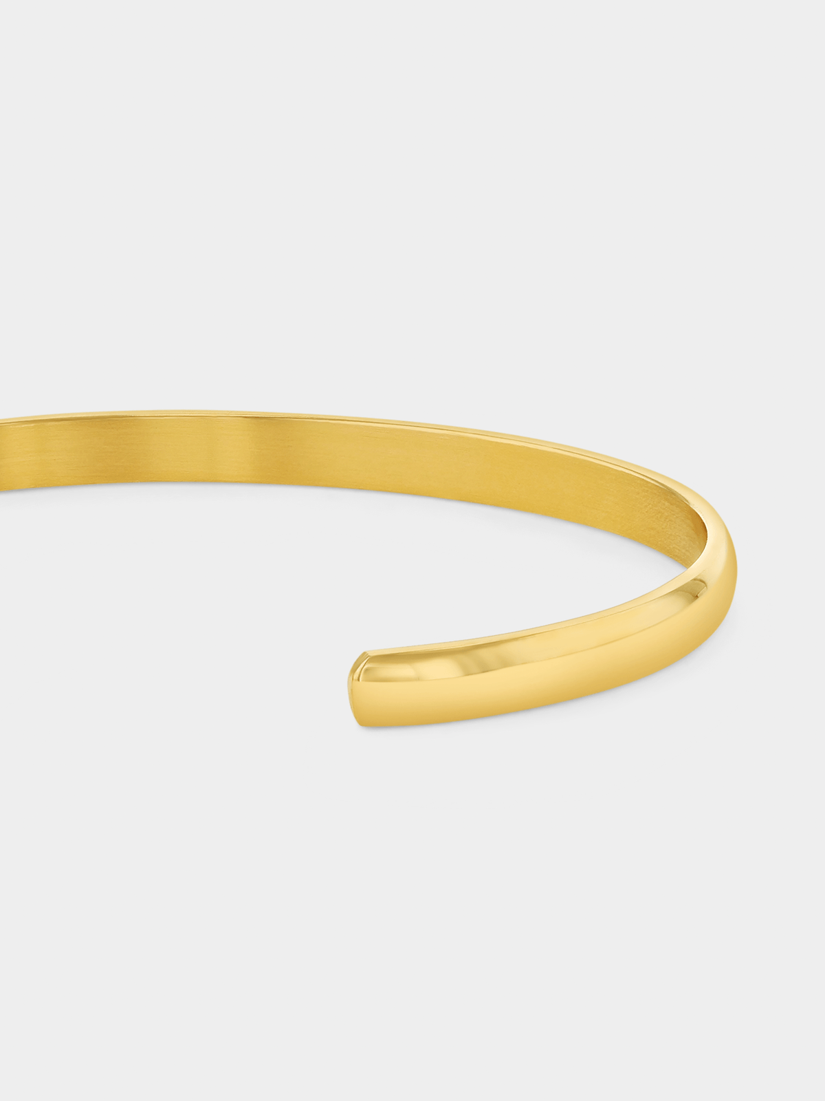 Gold Plated Stainless Steel Open Ended Bangle | Bash