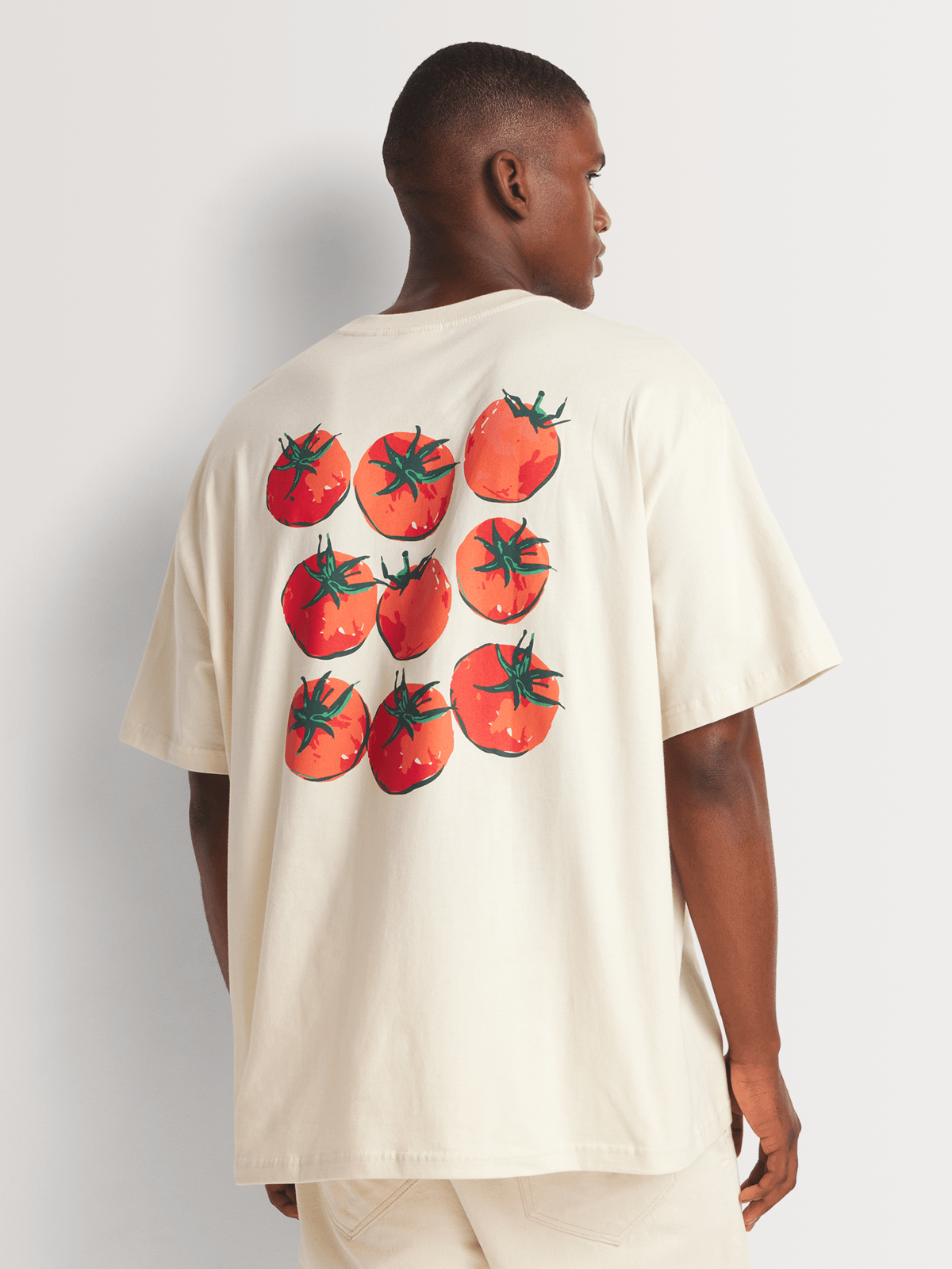 Men's Markham Tomato Graphic Stone T-Shirt | Bash