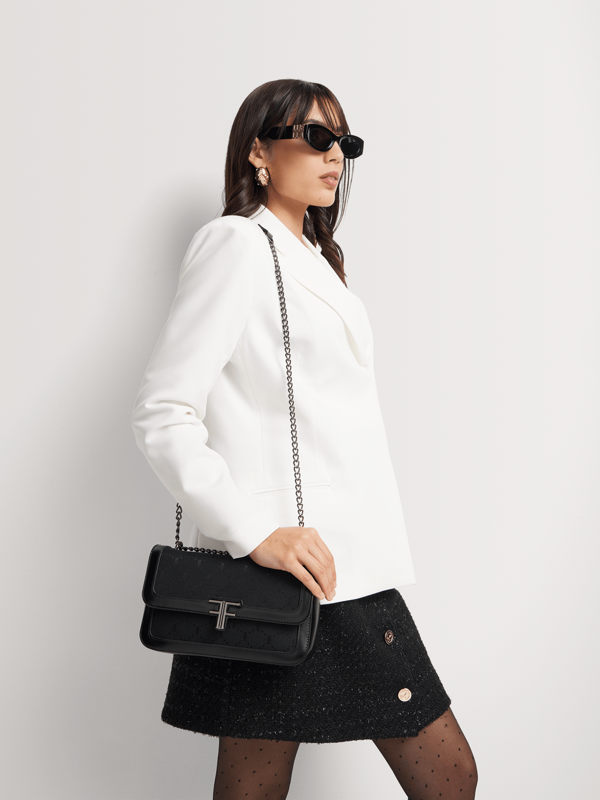 FF Tonal Jacquard Shoulder Bag | Bash