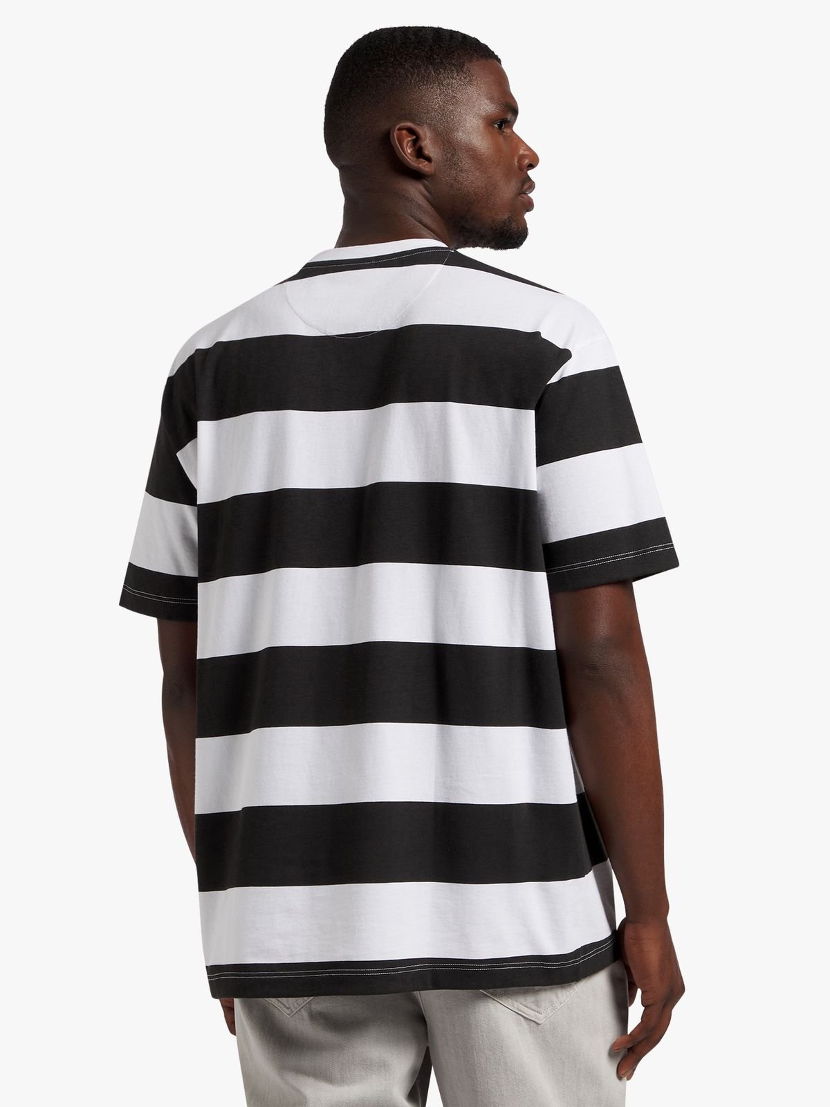 Men's Markham Bold Stripe Black/White T-Shirt | Bash