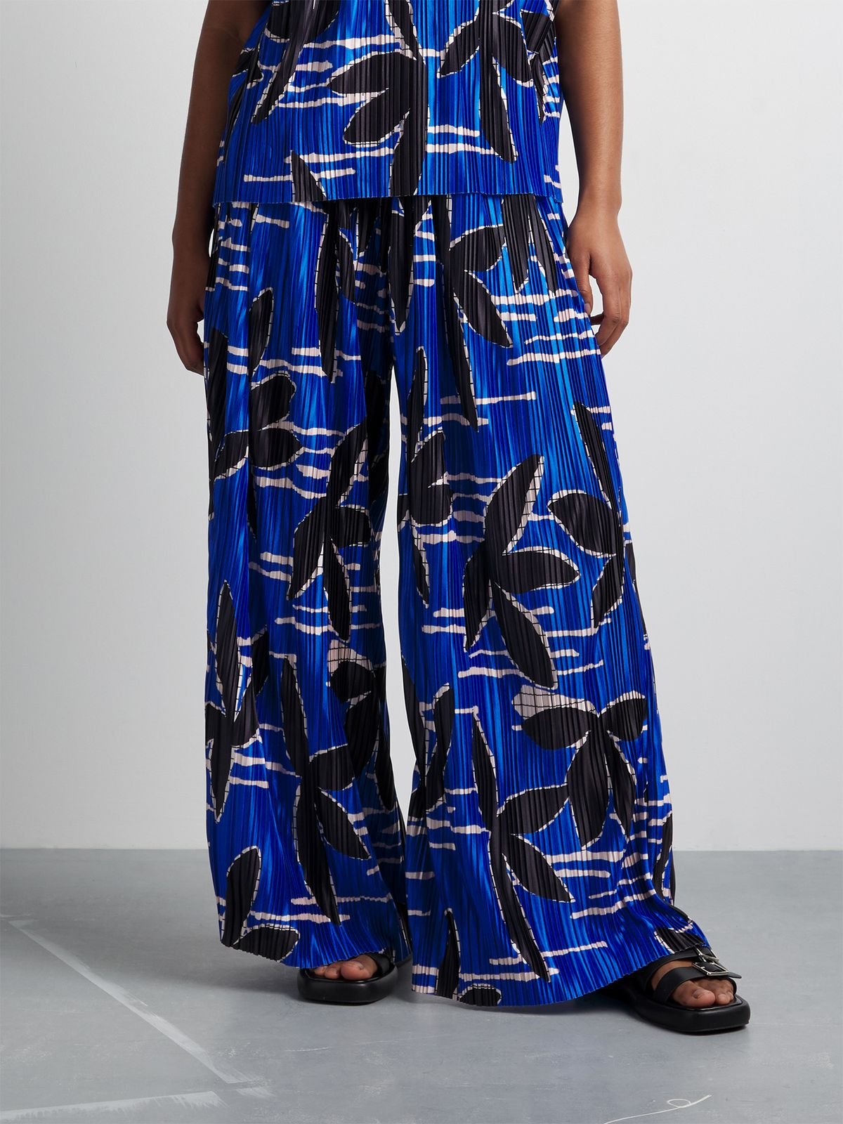 Women's Canvas Co-ord Plisse Printed Pant | Bash