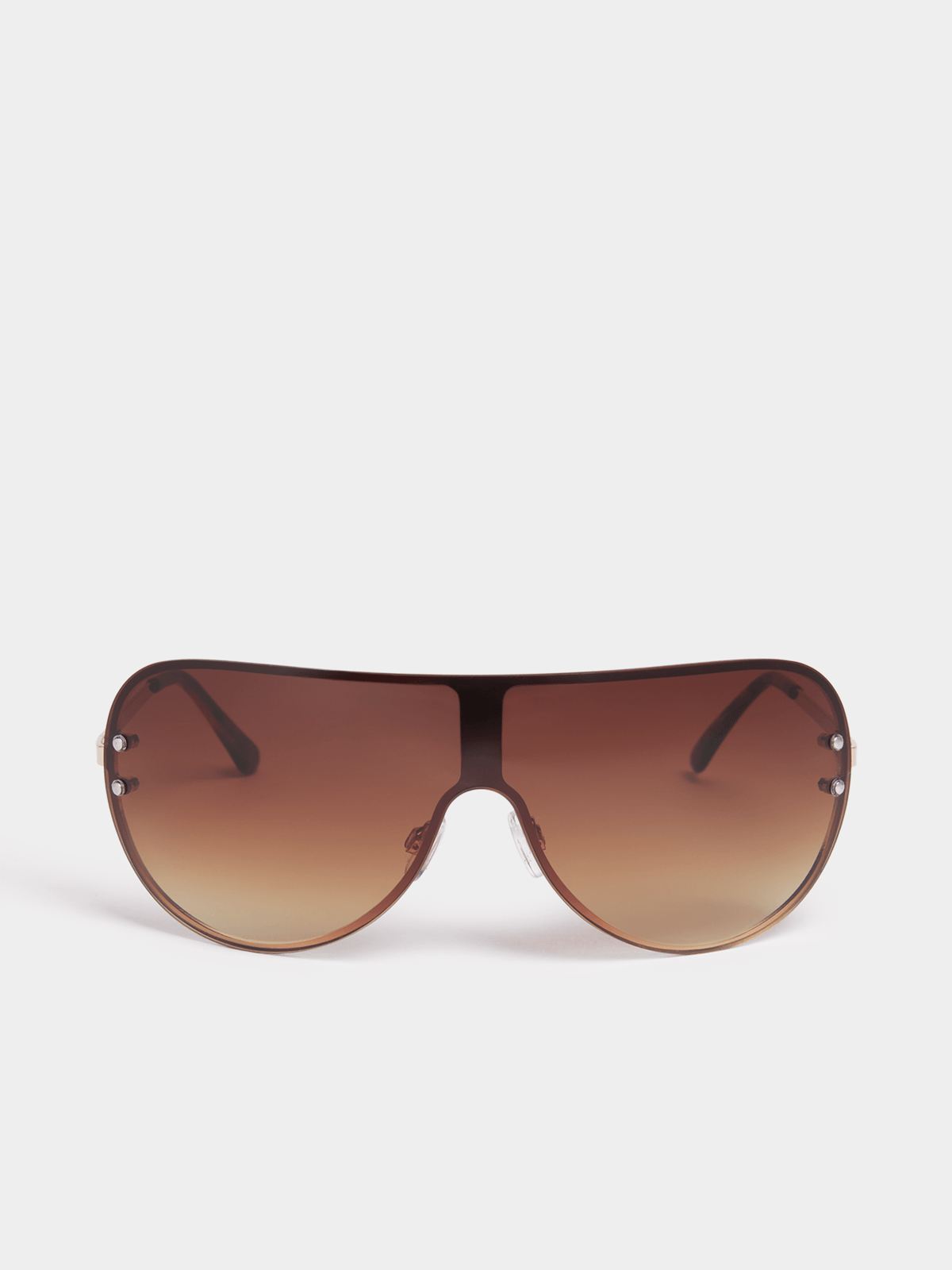 The FIX Unisex Brown Y2k Sunglasses | Bash