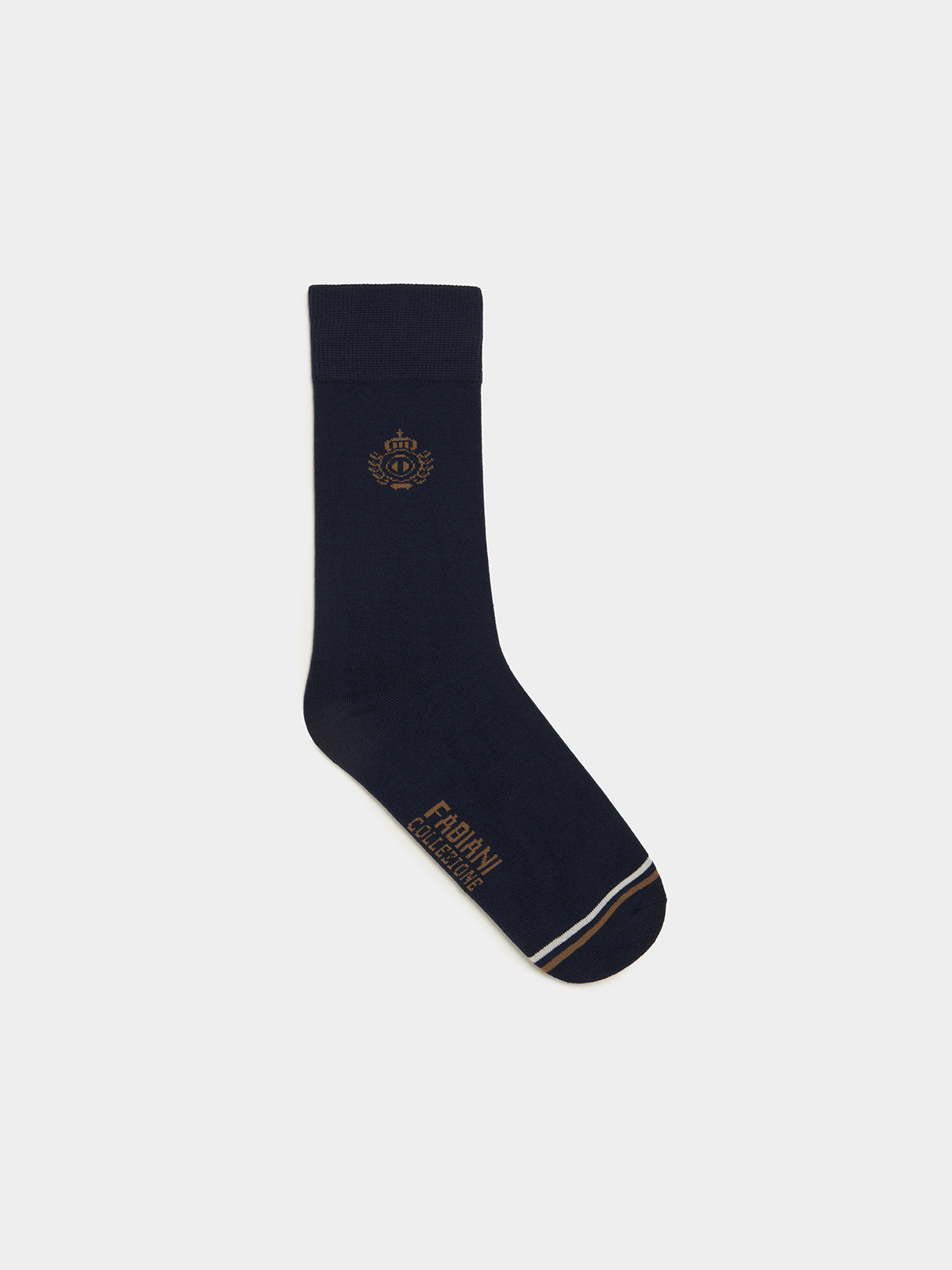Fabiani Men's Navy Mercerised Cotton Anklet Socks | Bash