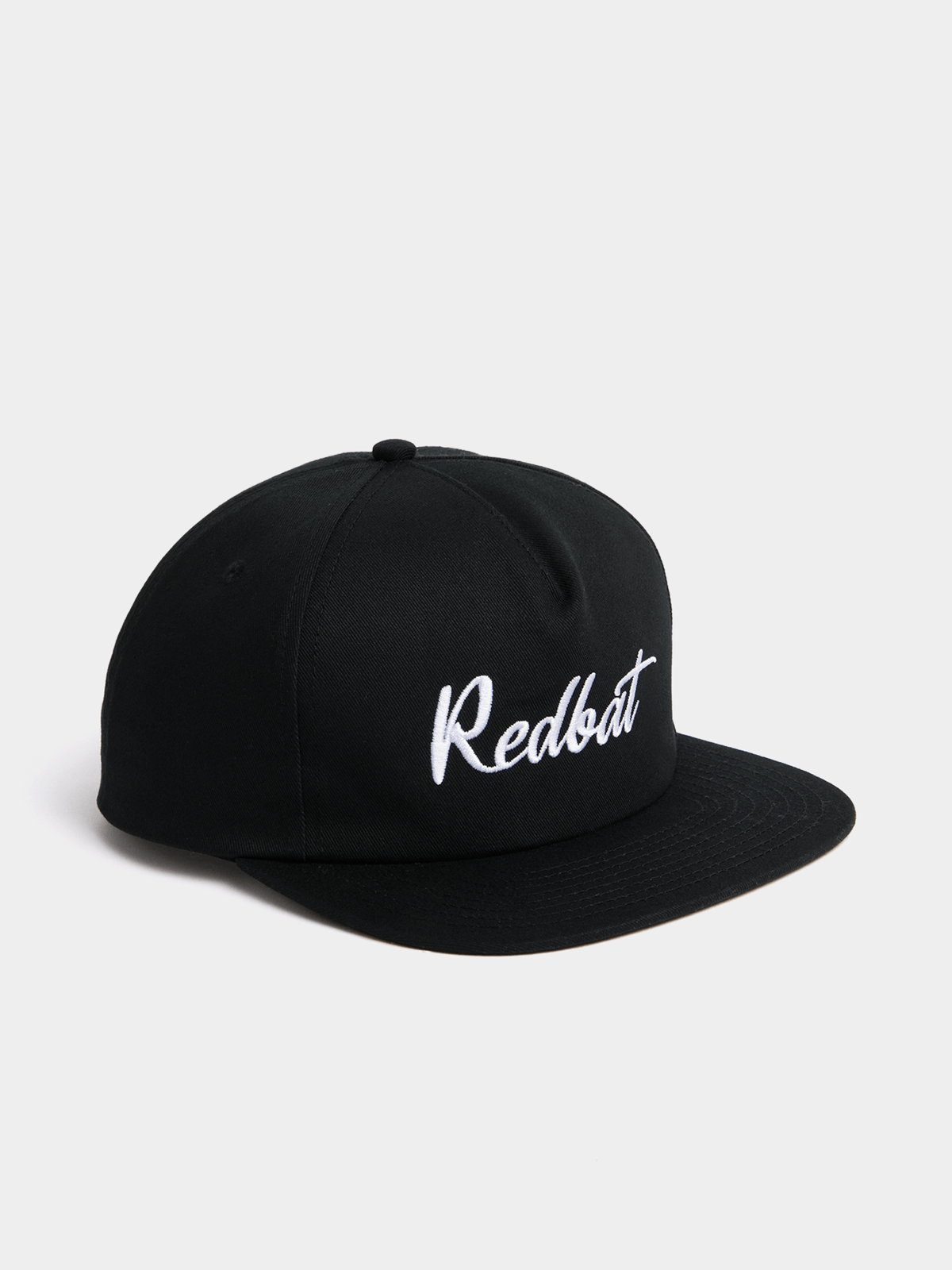 Redbat Unisex 5 Panel Peak Black Cap | Bash