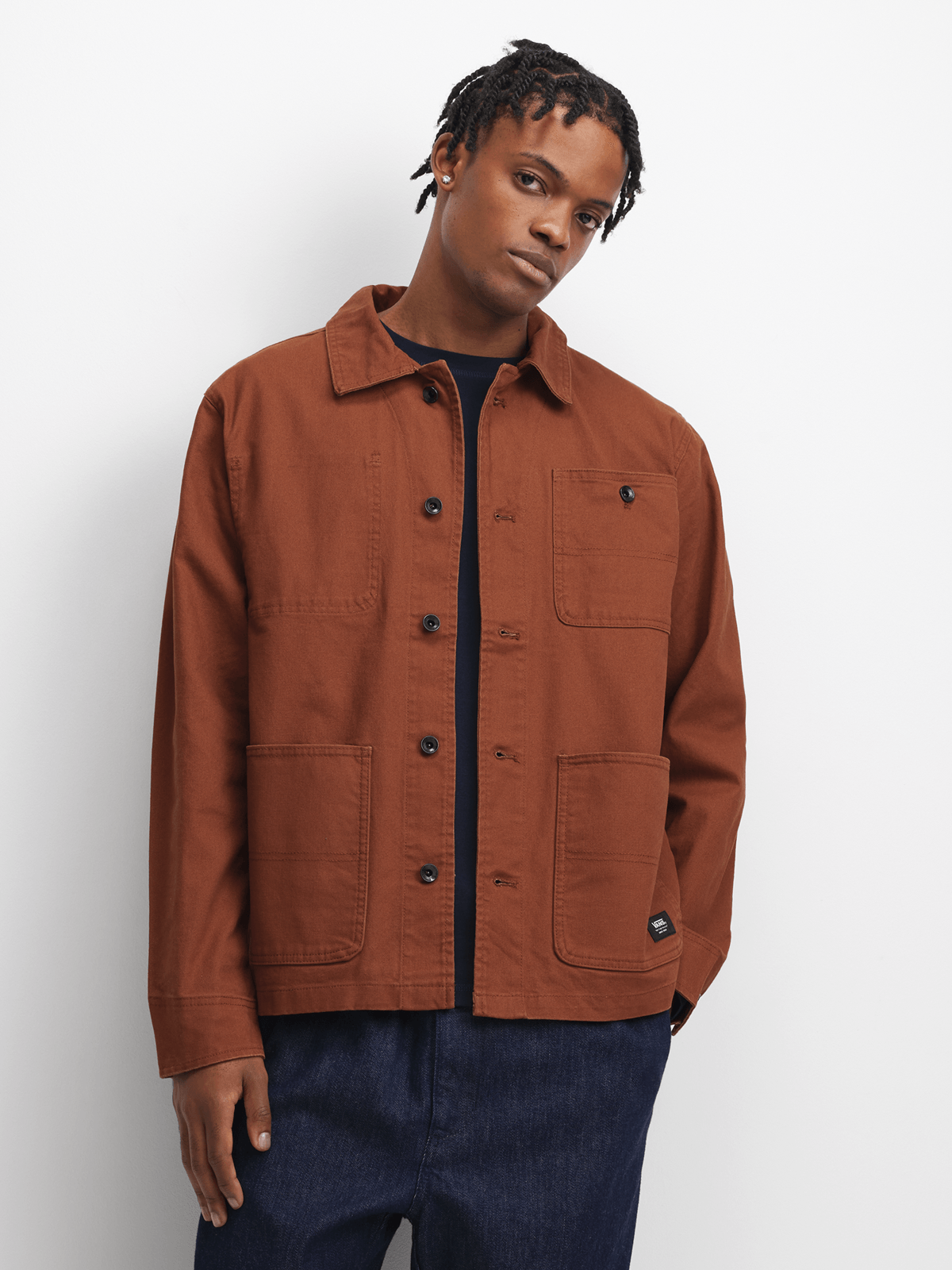 Vans Men's Drill Chore Brown Canvas Jacket | Bash