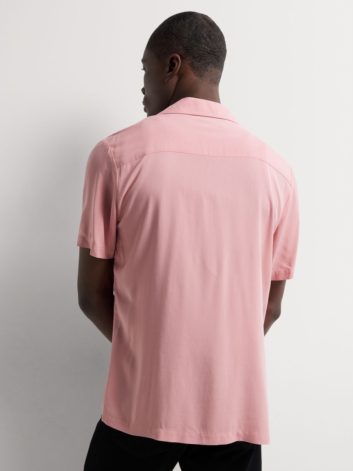Men's Markham Plain Viscose Pink Shirt | Bash