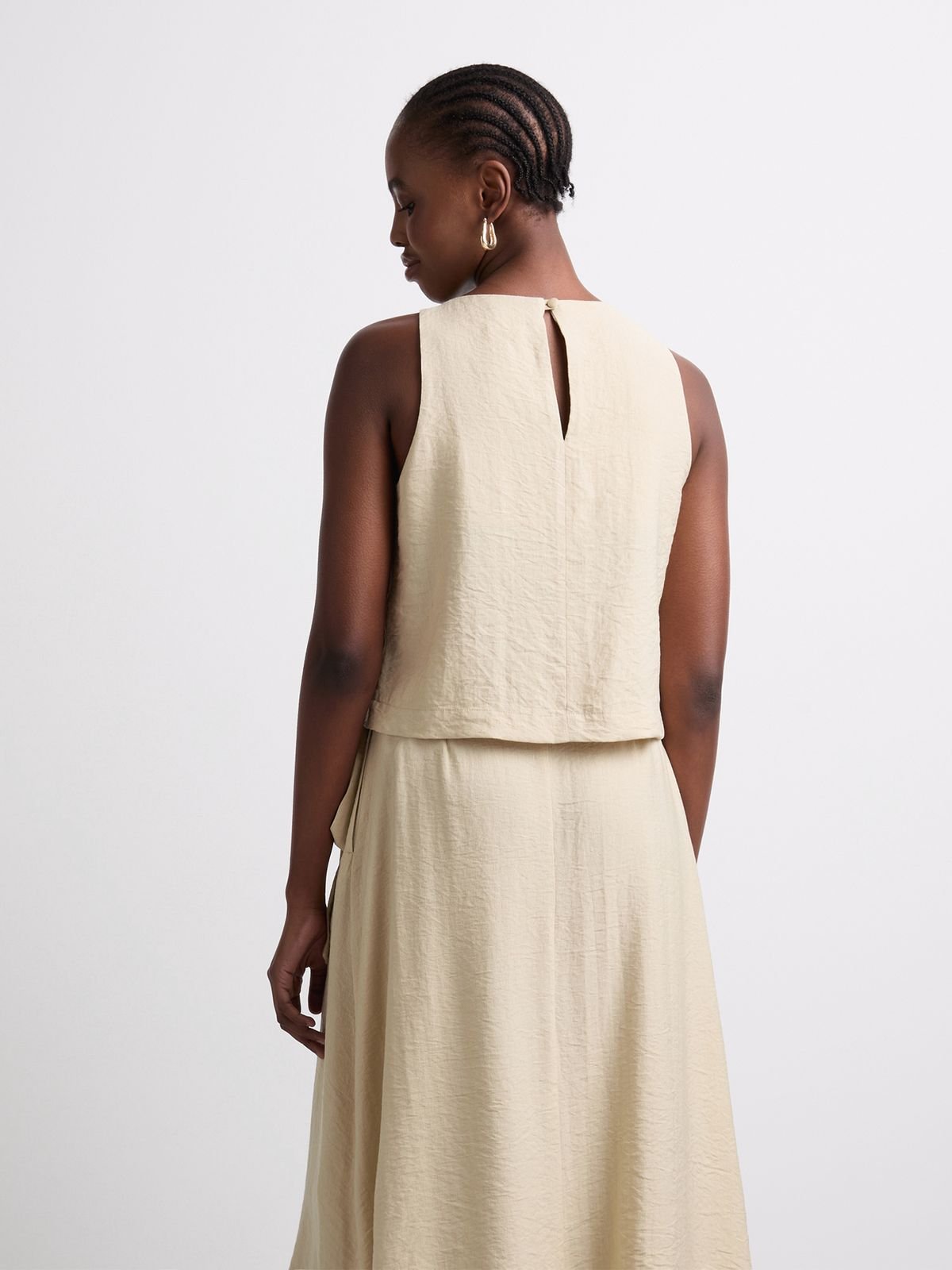 Women's Canvas Co-ord Squareneck Shell - Bash.com