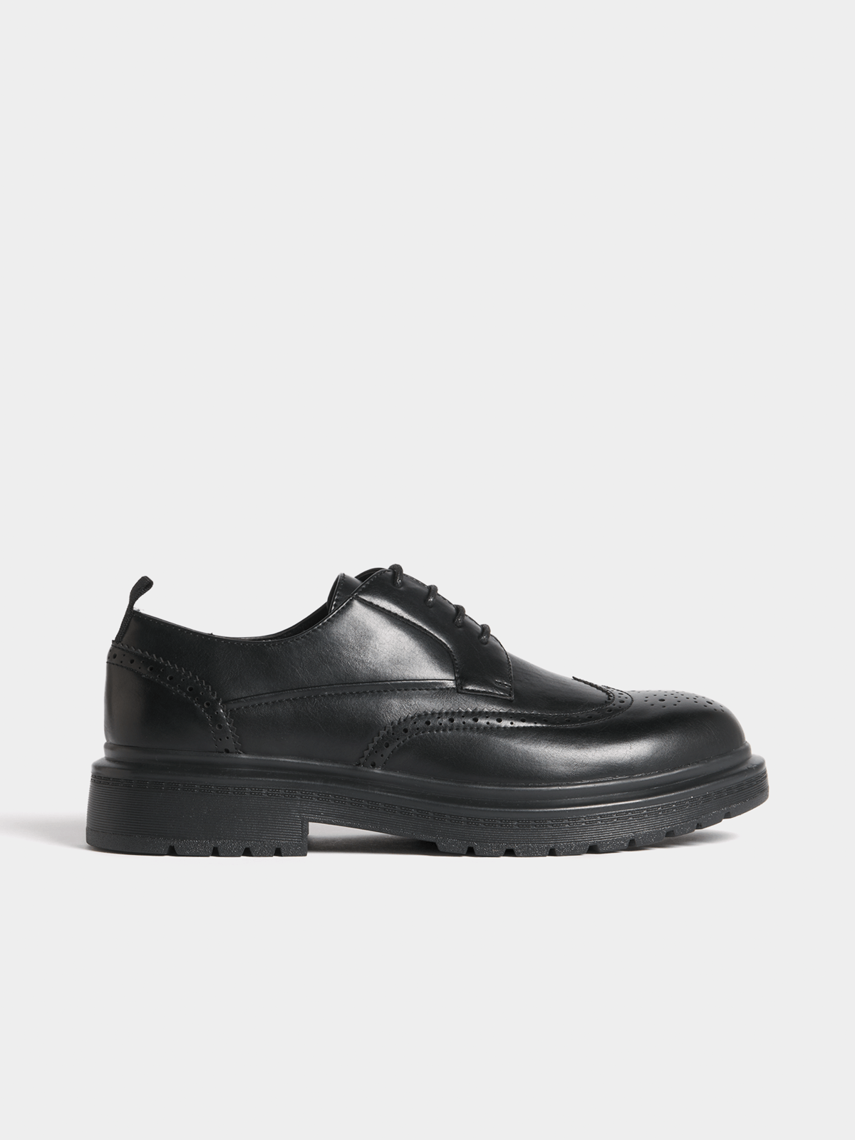 Markham Men's Chunky Brogue Black Shoes | Bash