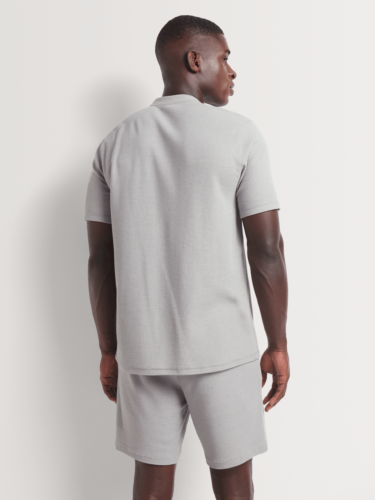 Markham Men's Knit Waffle Grey Sleepwear Shorts | Bash