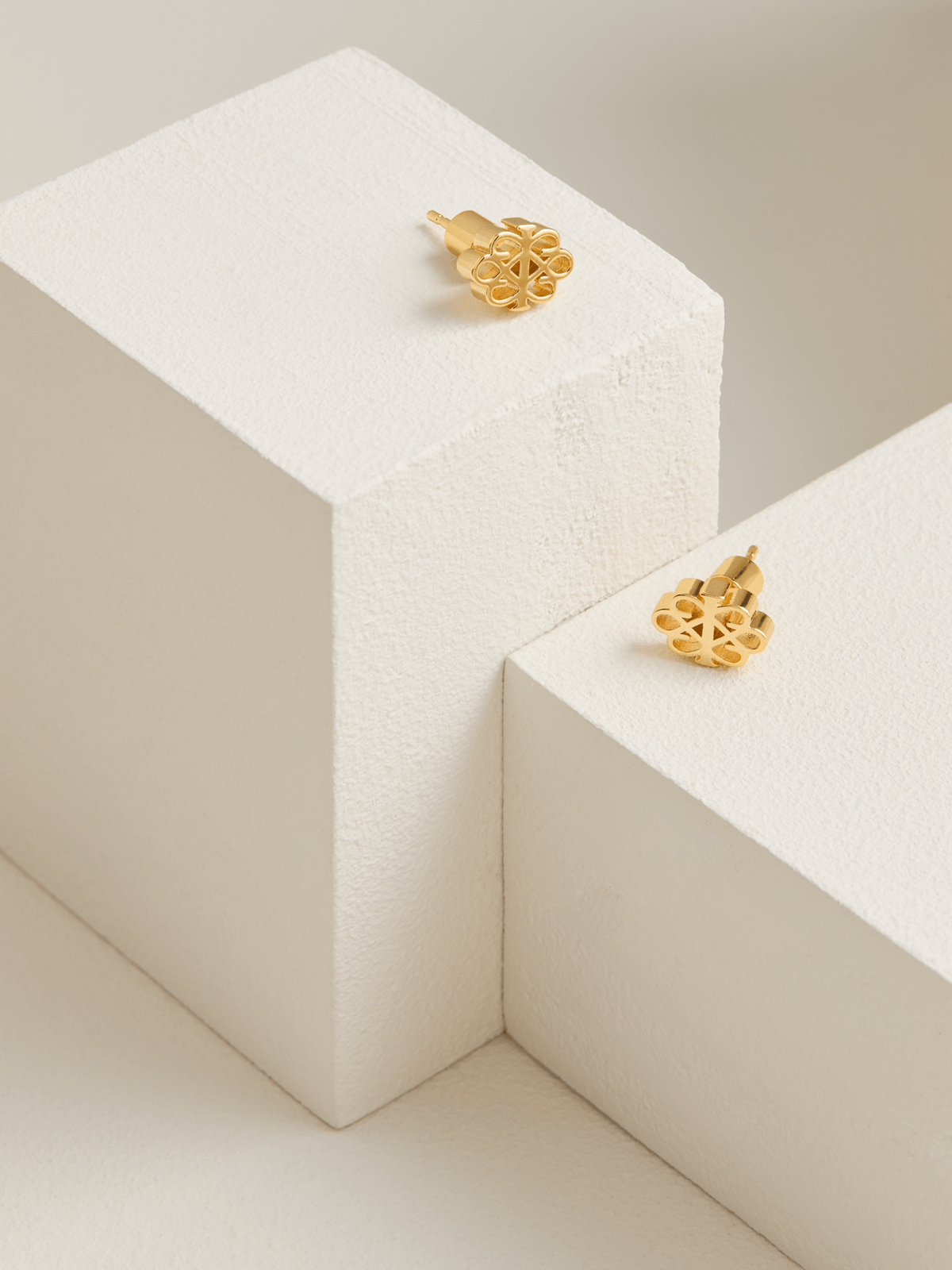 Women's Iconography Gold Plated Logo Studs | Bash