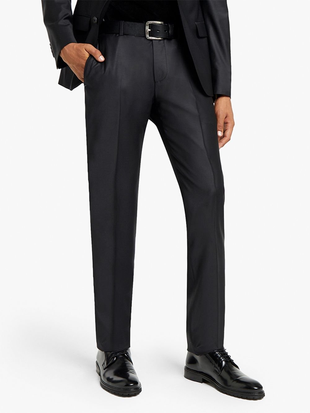 Fabiani Men's Wool Black Suit Trouser | Bash