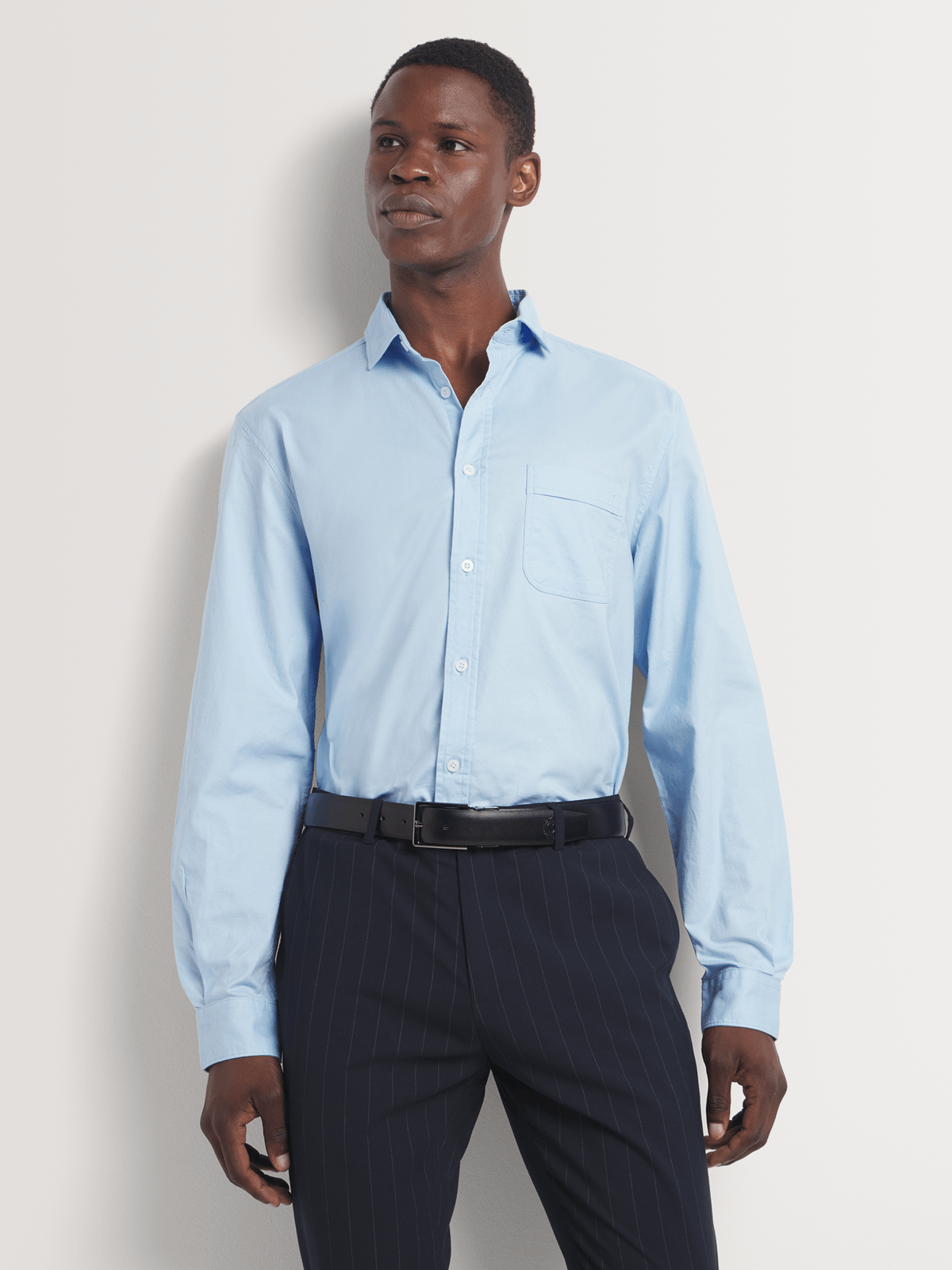 Men's Markham Plain Oxford Sky Blue Shirt | Bash